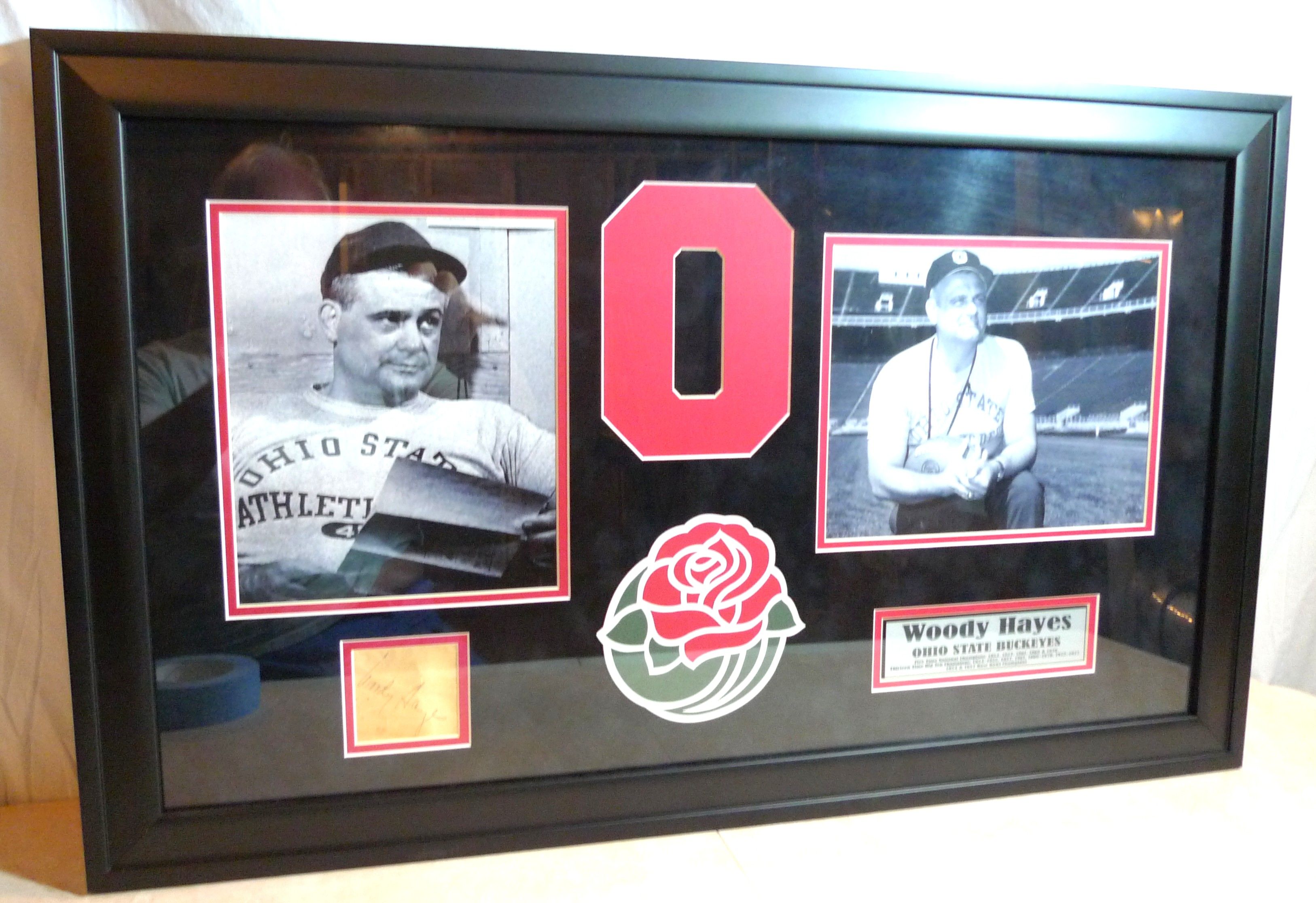 Coach Woody Hayes Framed Photos and Autograph