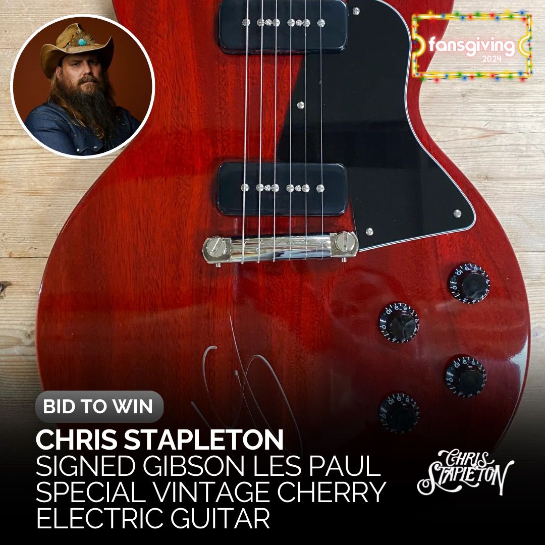 Chris Stapleton Signed Gibson Les Paul Special Vintage Cherry Electric ...