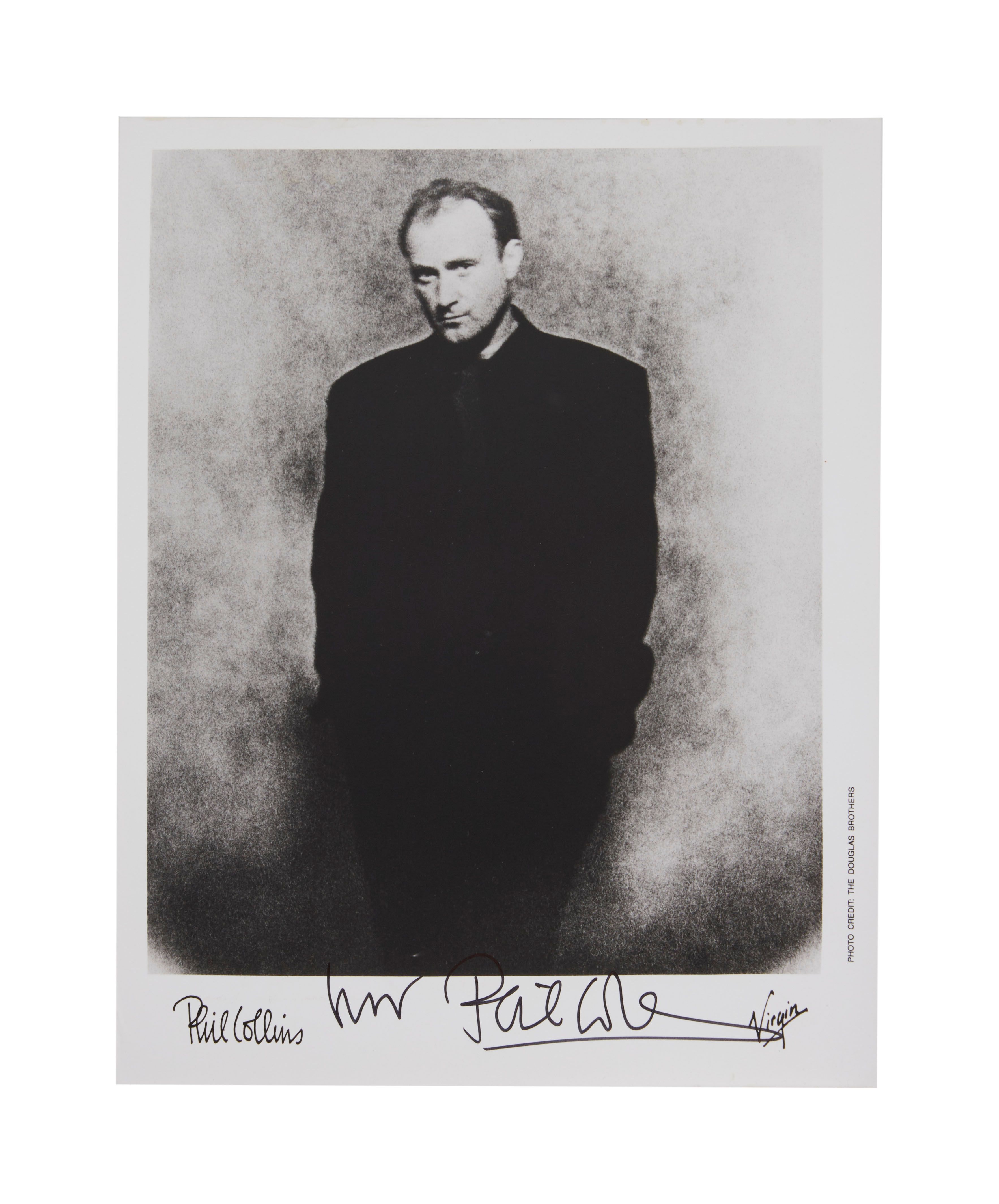Phil Collins | 1980s Signed Virgin Records Promotional Photo