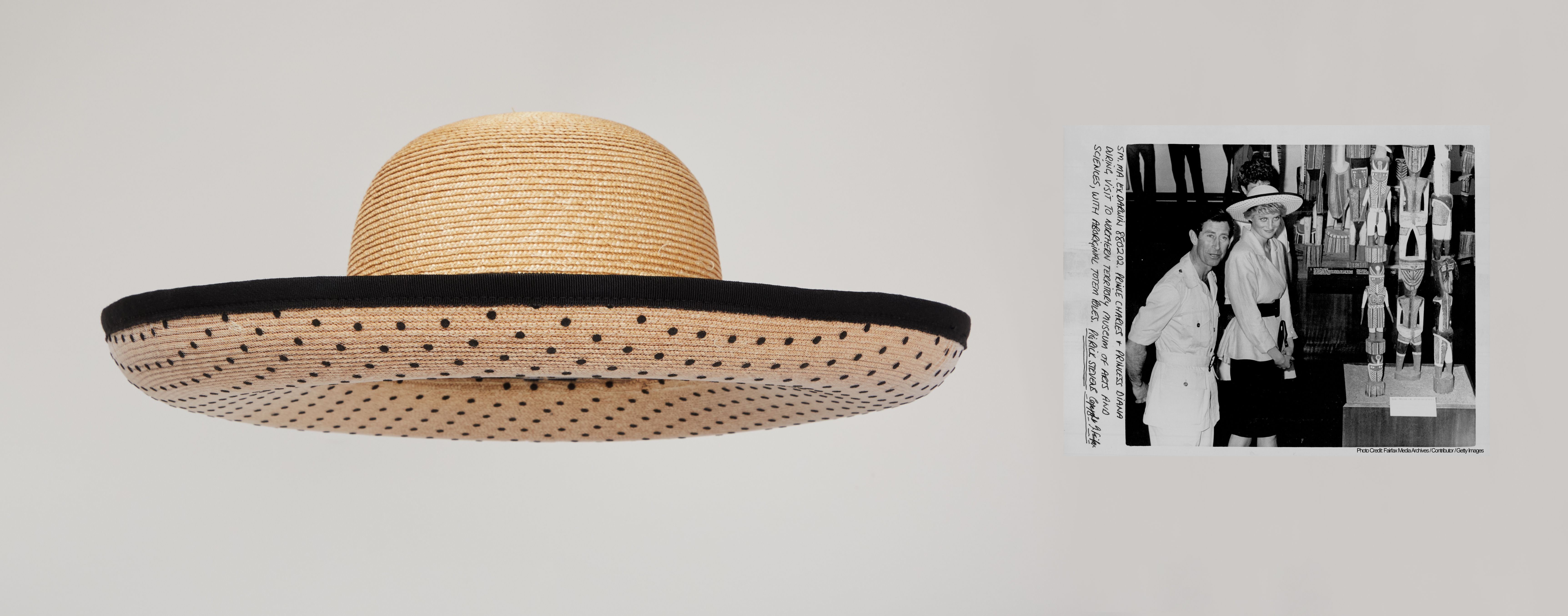 Princess Diana | 1988 Philip Somerville Wide Brim Straw Hat