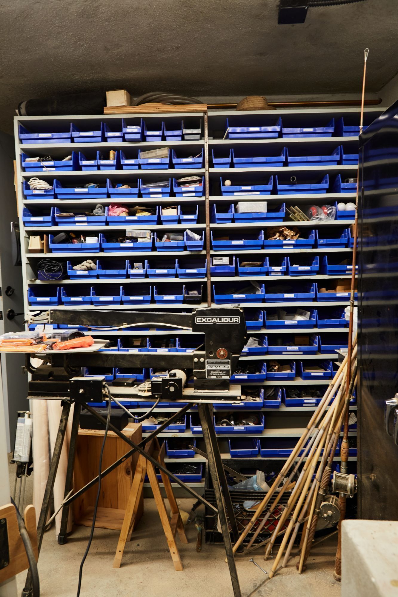 David Lynch | Loose Blue Drawers Set from Woodshop with Tools