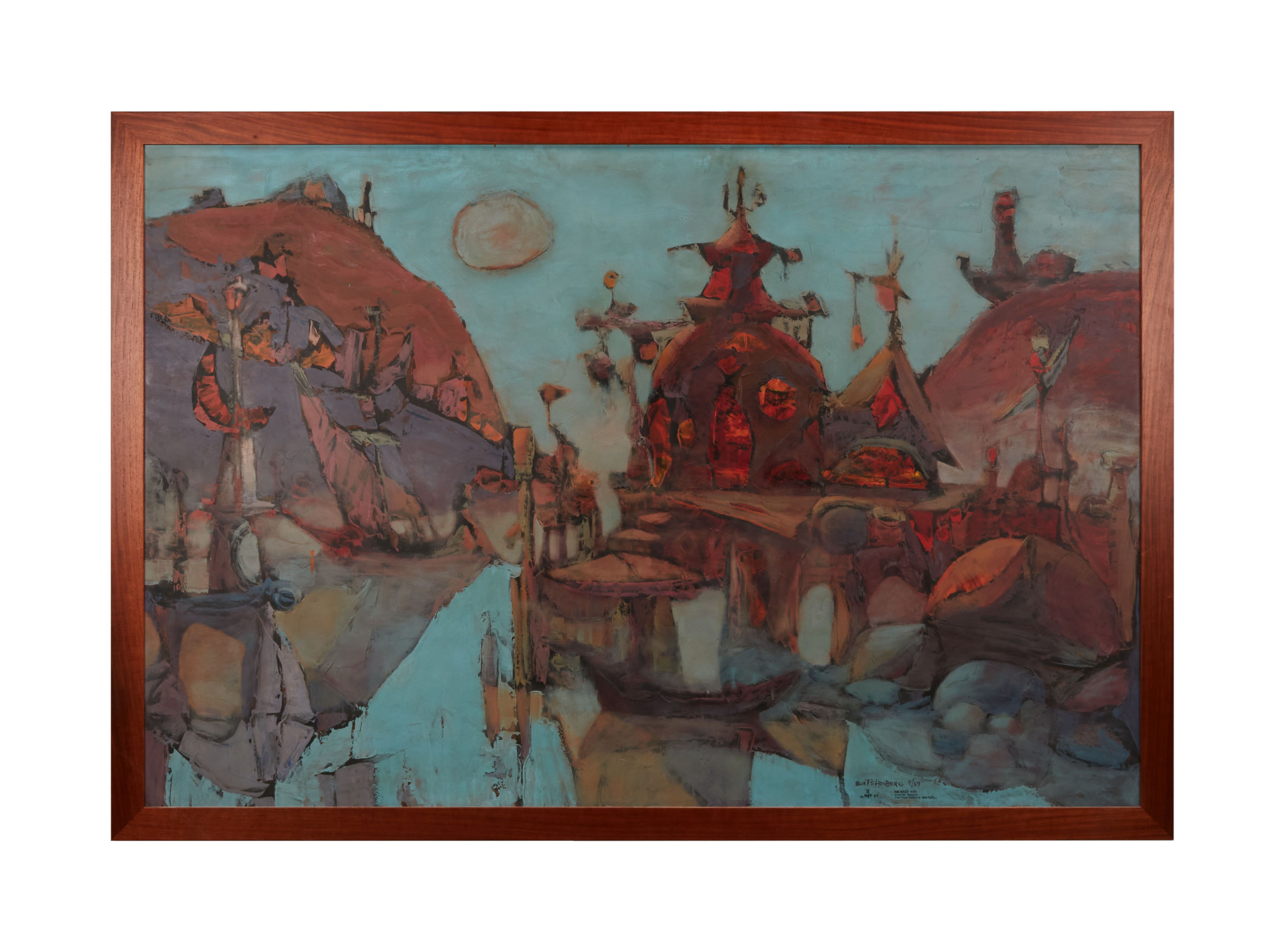 Burt Shonberg | 1959 Signed Abstract Psychedelic Painting
