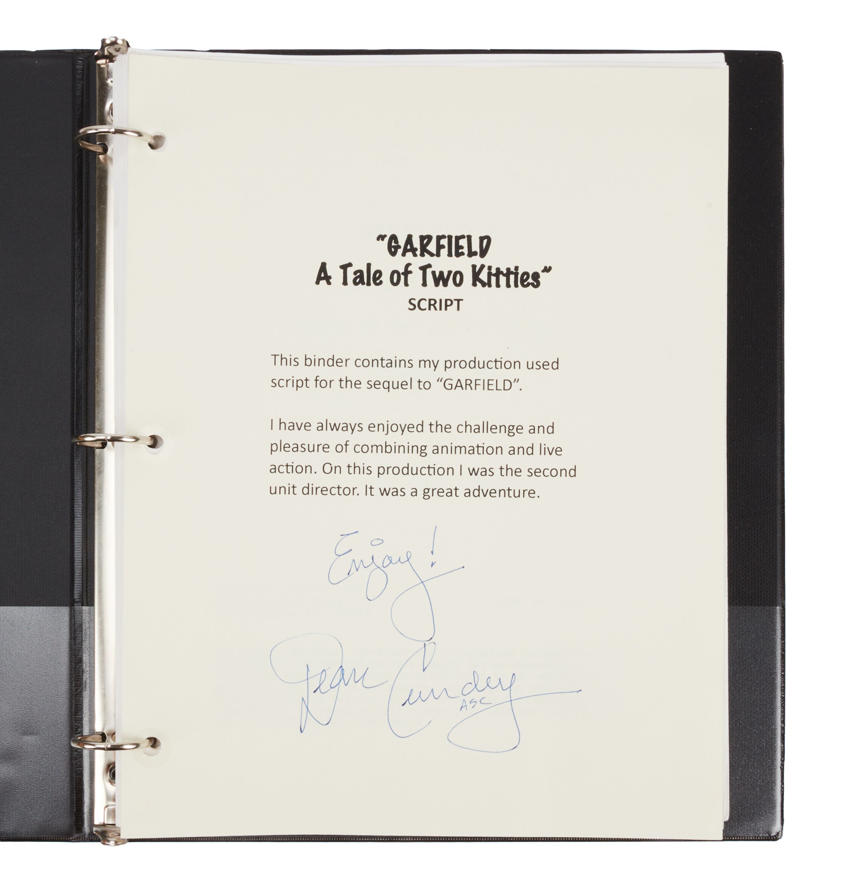 Garfield: A Tail of Two Kitties | Production Script