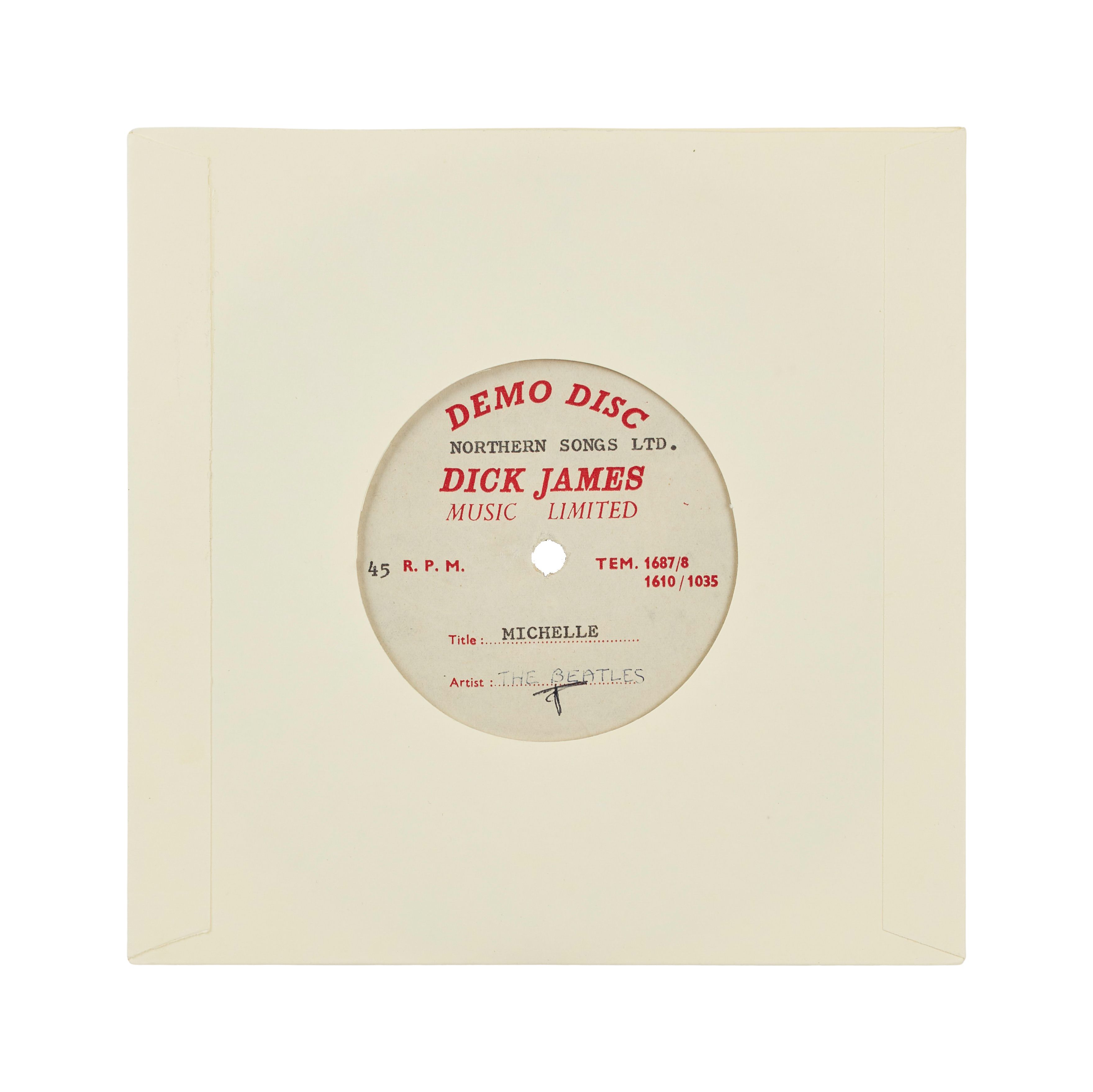 The Julian Lennon Collection | The Beatles "Michelle" 45 Acetate Record ...