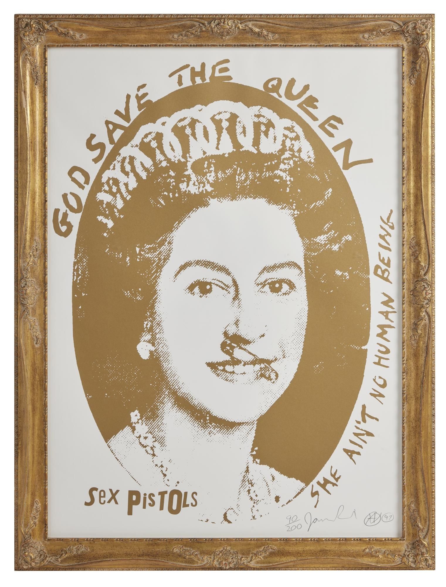 Jamie Reid | "Sex Pistols: God Save the Queen (Gold)" Signed Limited ...