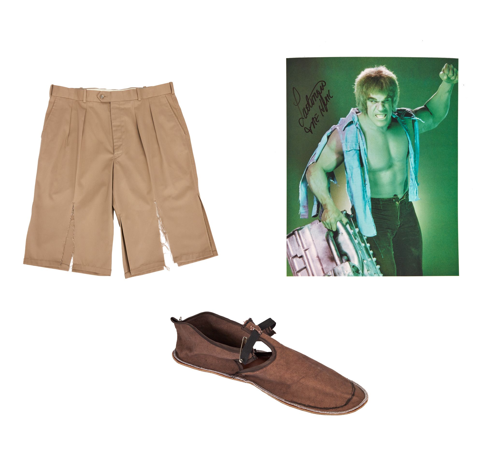 The Incredible Hulk | Hulk (Lou Ferrigno) Ripped Khaki Shorts with ...