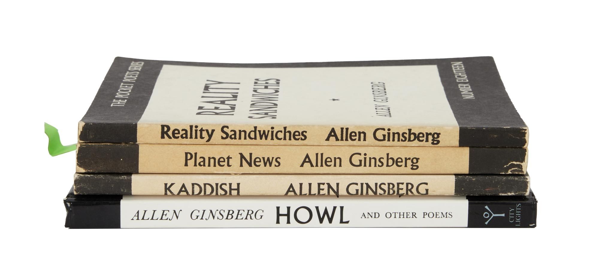 Harry Dean Stanton | Allen Ginsberg, 4 Books, 3 Signed