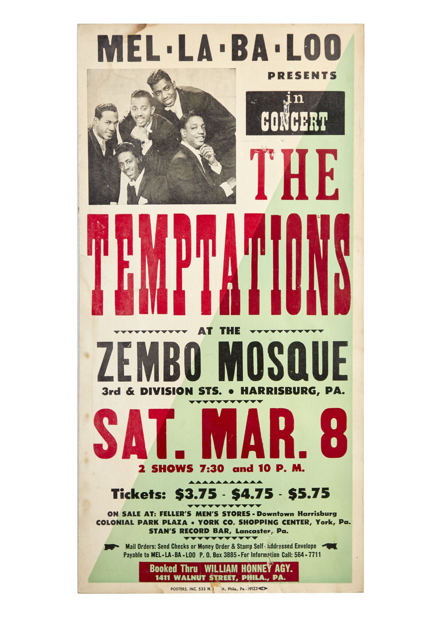 The Temptations | 1969 Zembo Mosque Concert Poster