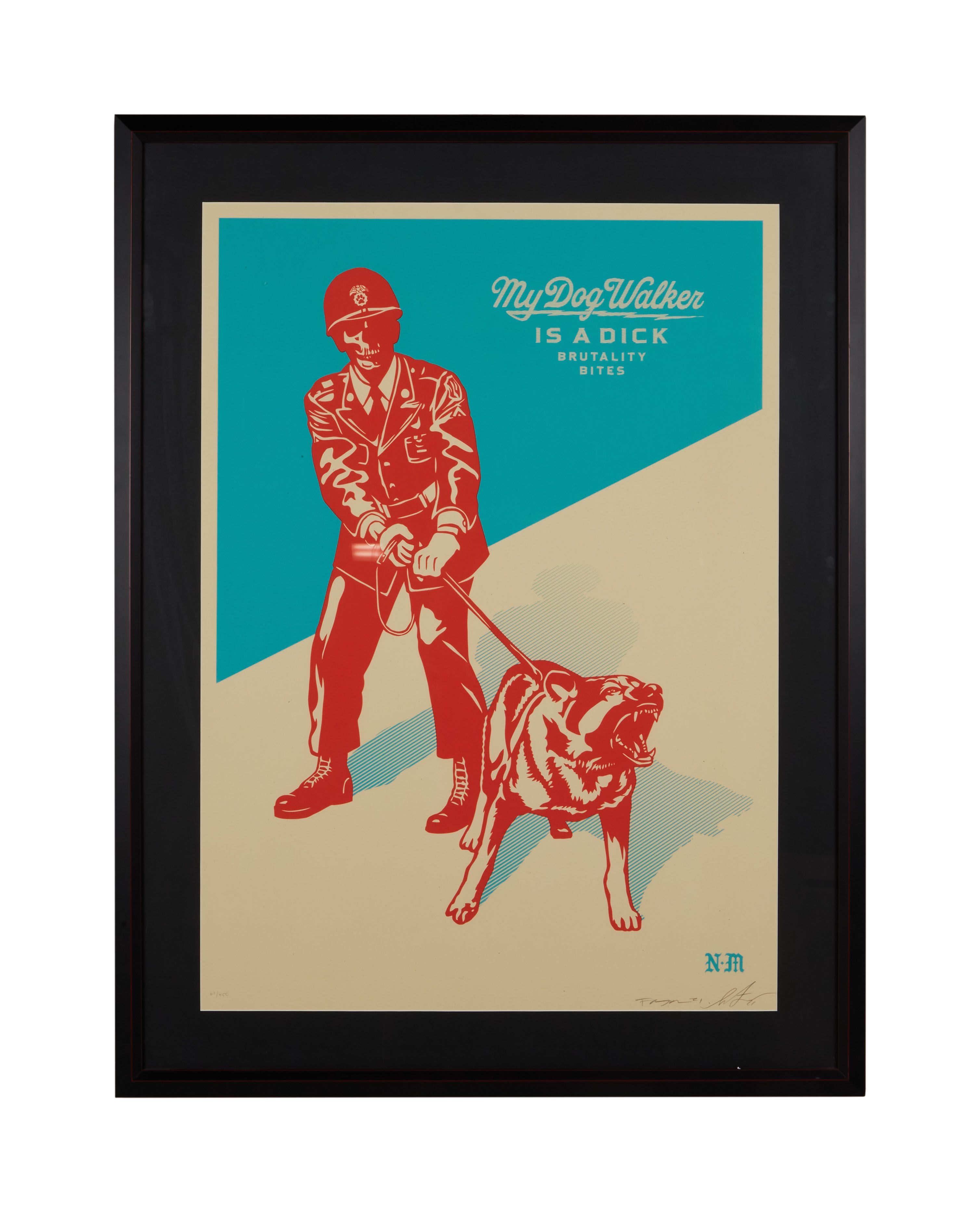 Shepard Fairey and Francisco Reyes Jr. | Signed "Sadistic Dog Walker ...