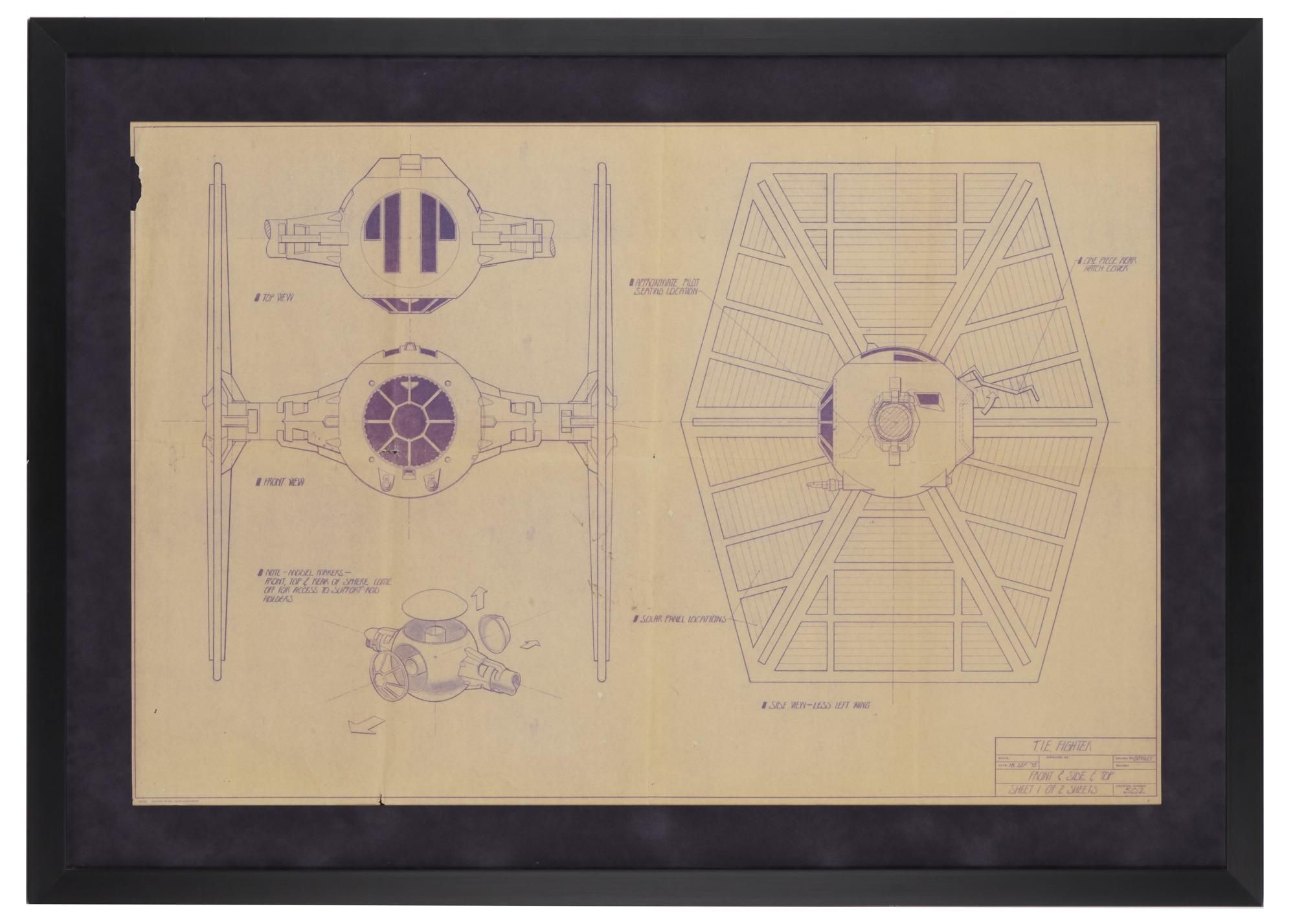 Star Wars: A New Hope | T.I.E. Fighter Blueprint by ILM