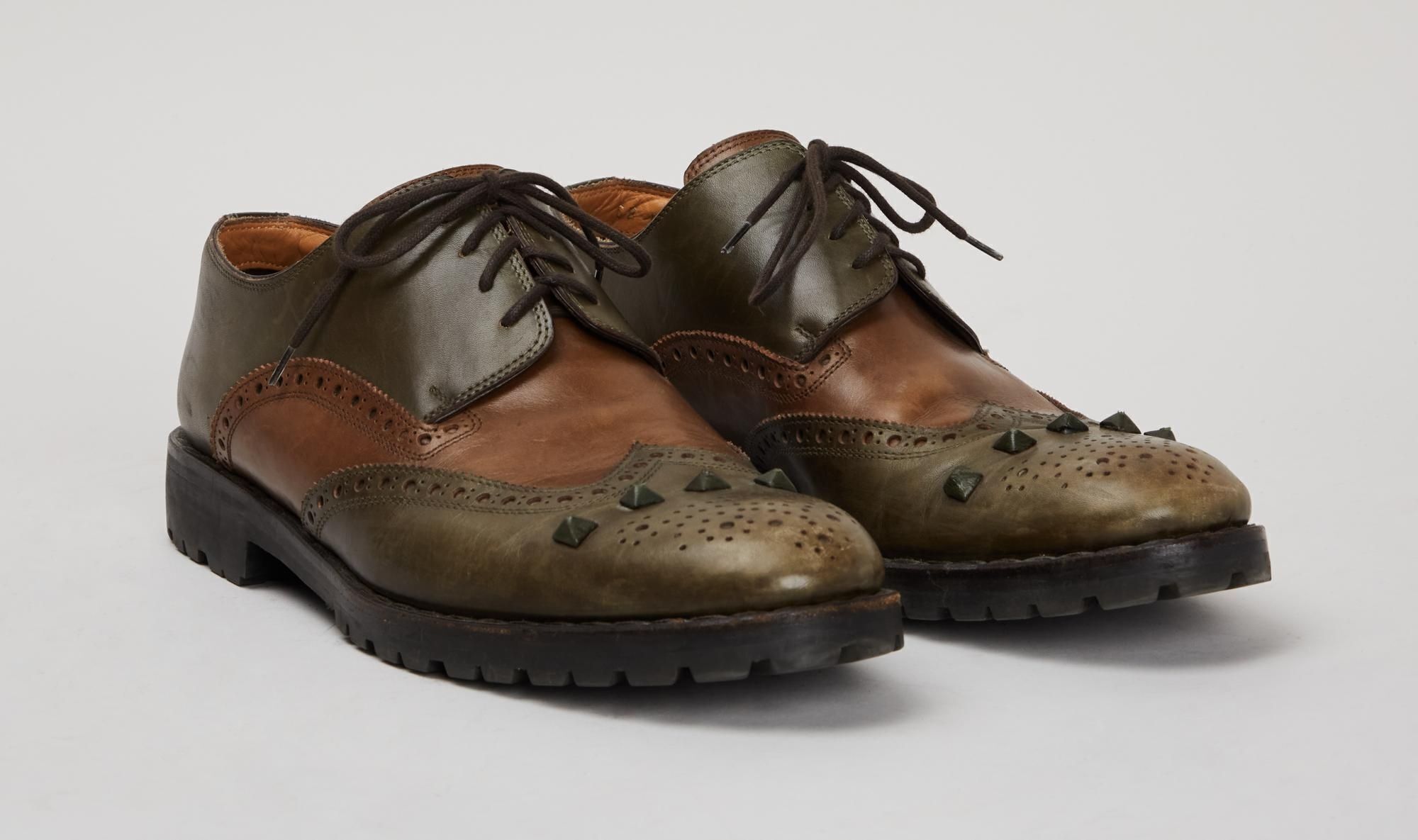 Valentino Garavani | Two Tone Spectator shoes with Studs