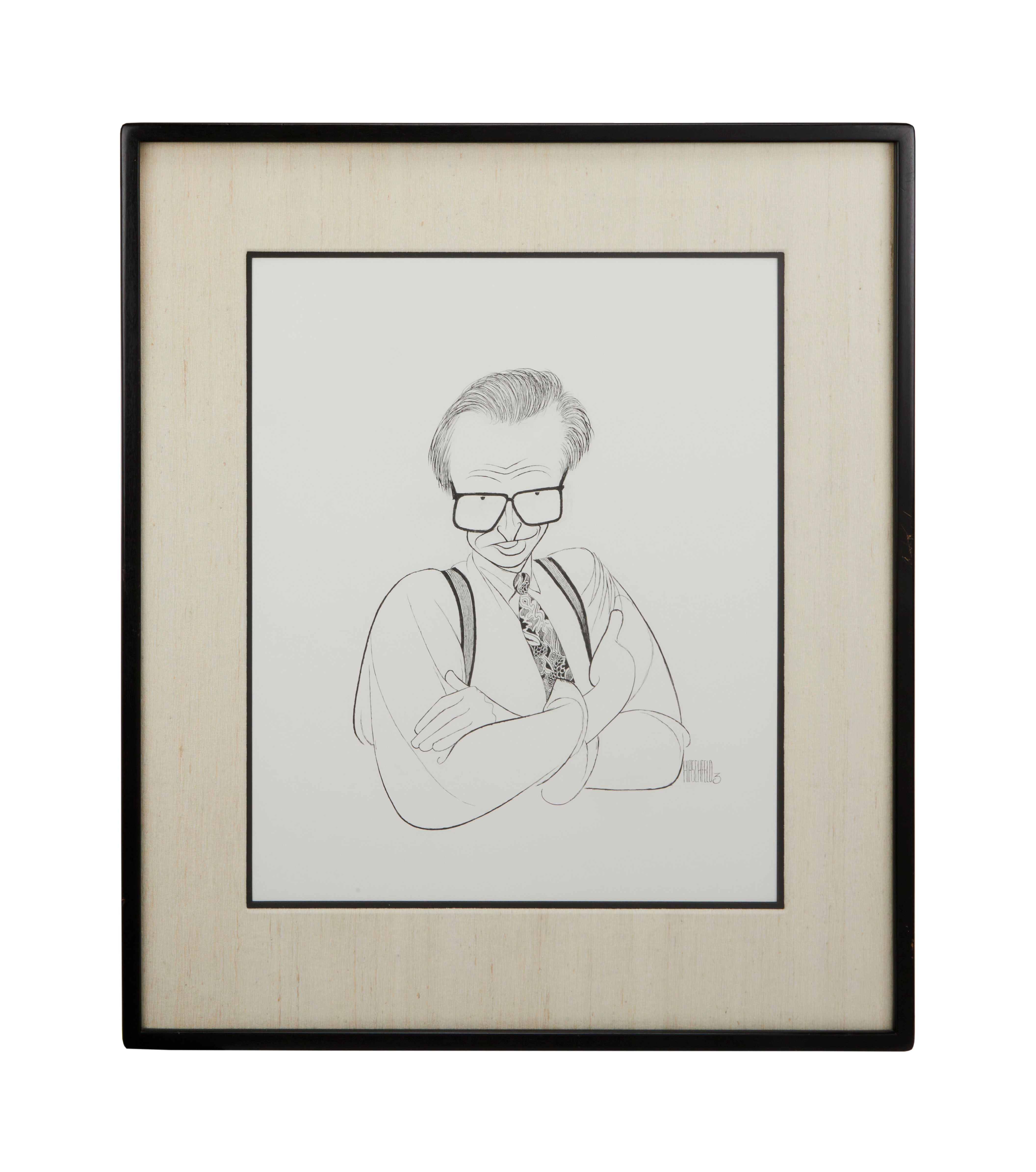 Larry King | 1990s Al Hirschfeld Original Drawing