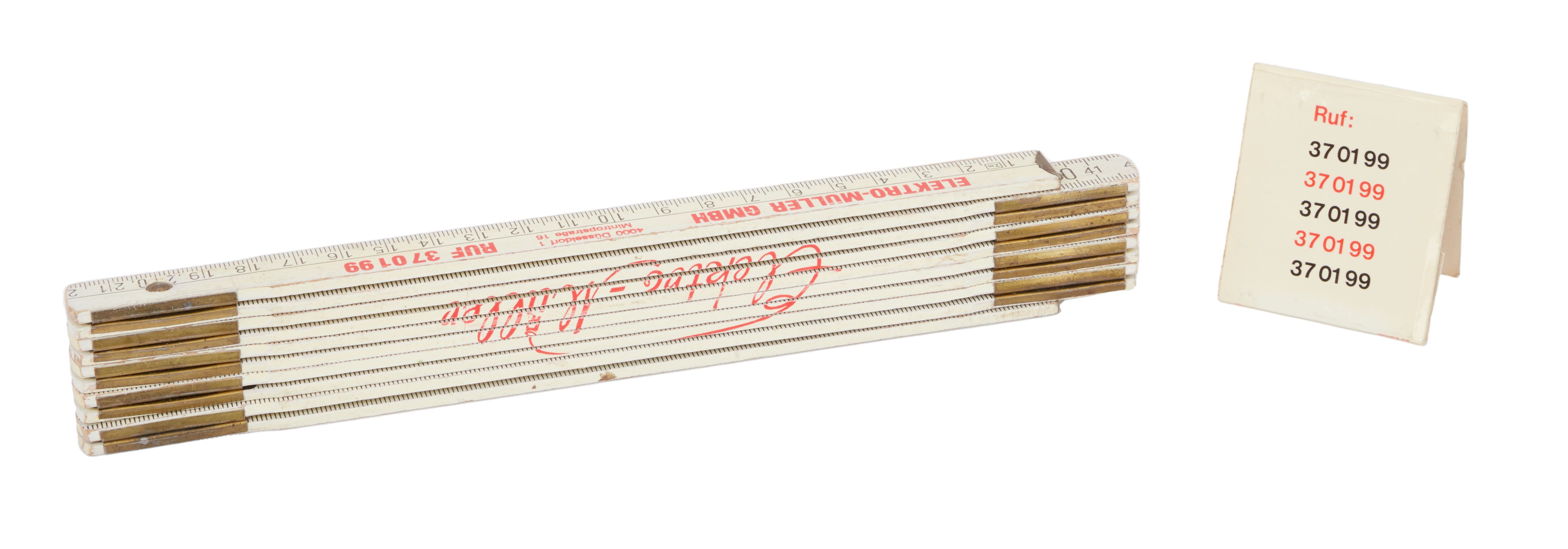 Florian Schneider | Elektro-Muller Folding Ruler and Matchbook