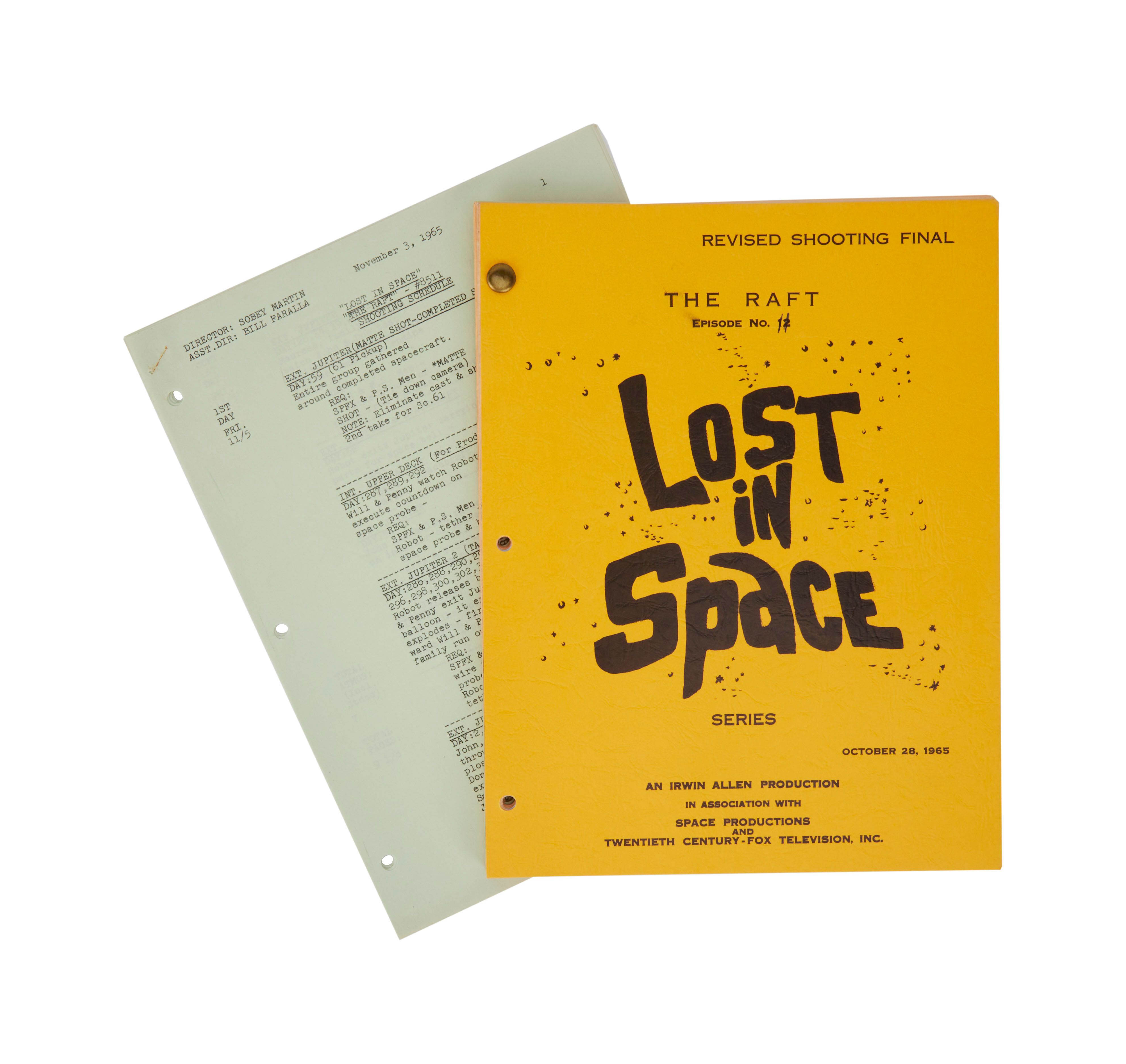Lost in Space | Original Script for Episode "The Raft" with Shooting ...