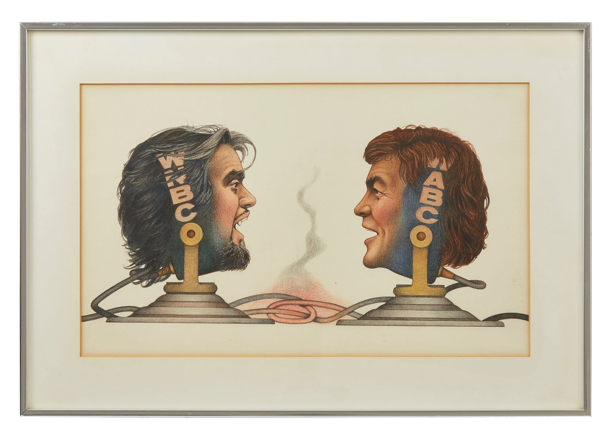 Playboy | Joe Saffold Two Men with Earphones Drawing