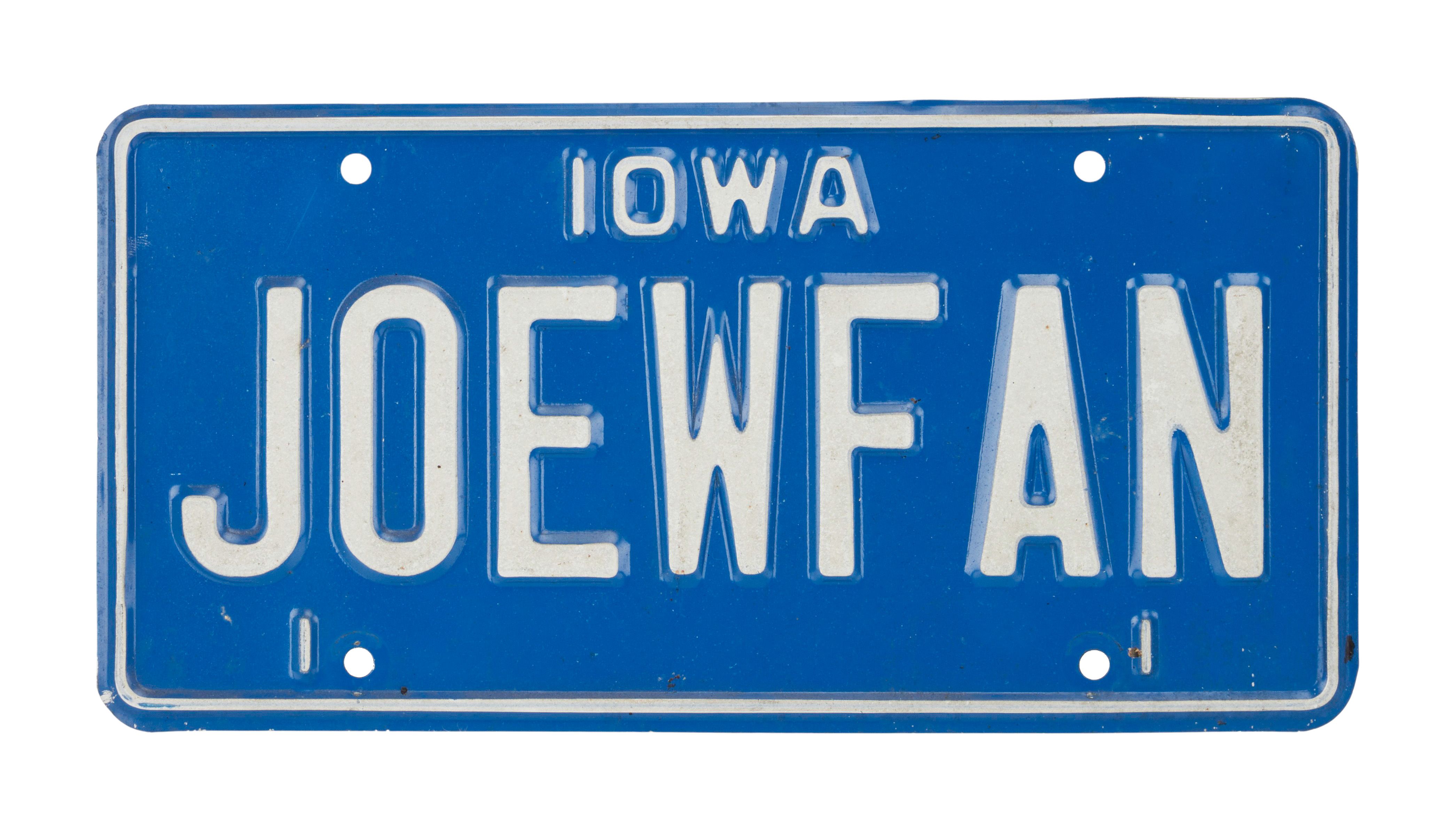 Joe Walsh | Iowa "JOEWFAN" License Plate