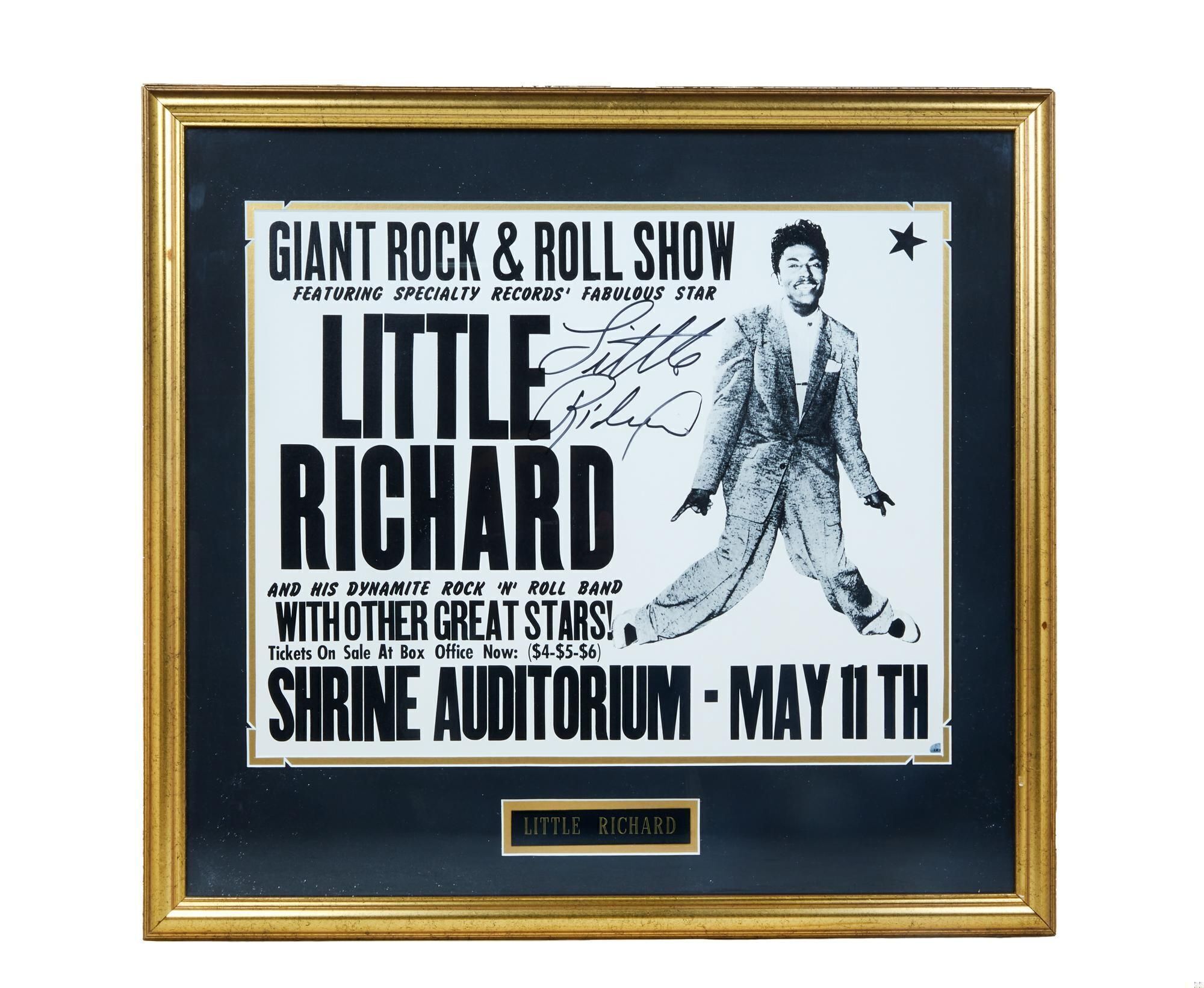 Rick Ross | Little Richard Signed "Giant Rock & Roll Show" Concert Poster