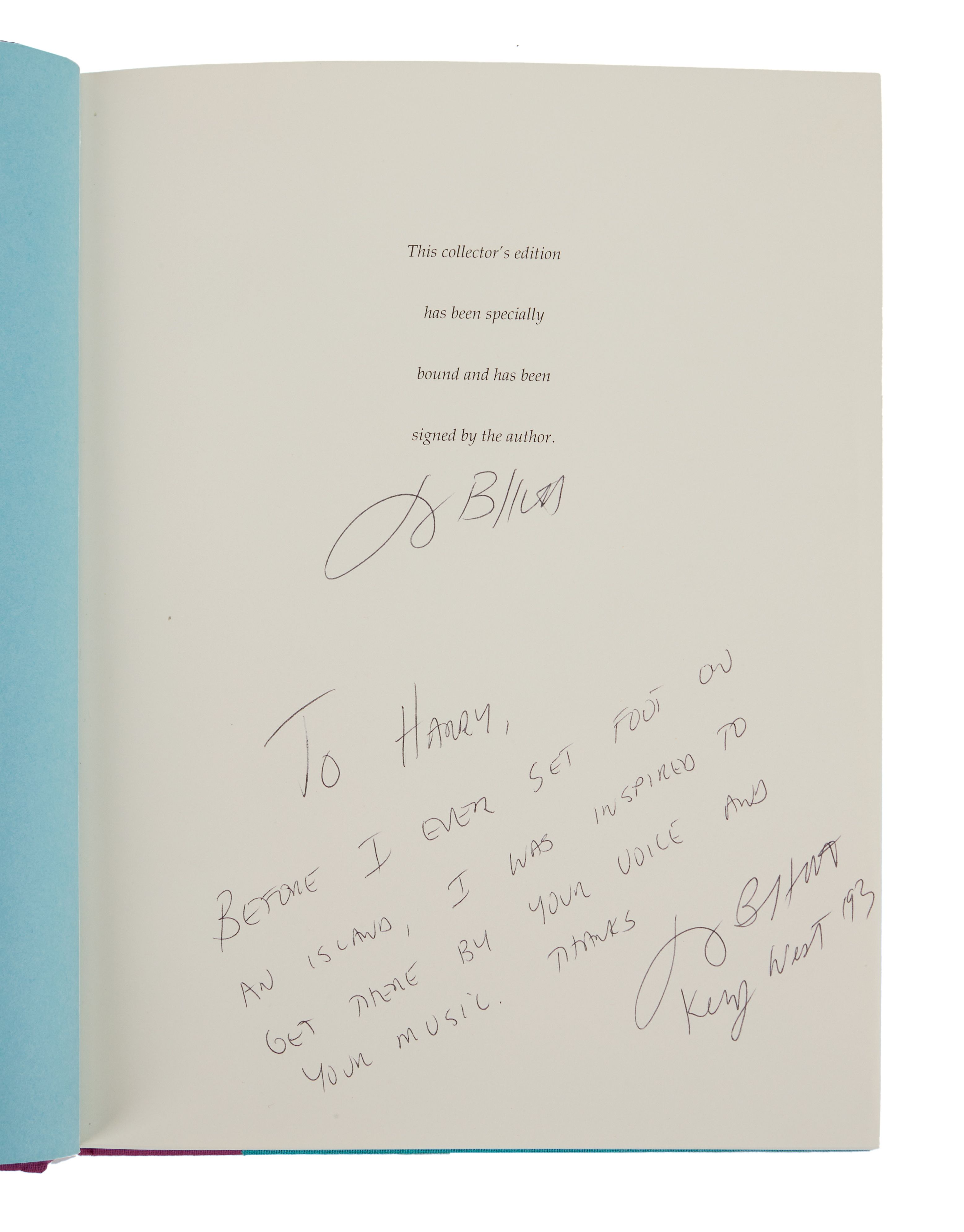 Harry Belafonte | Jimmy Buffett Signed "Where is Joe Merchant?"