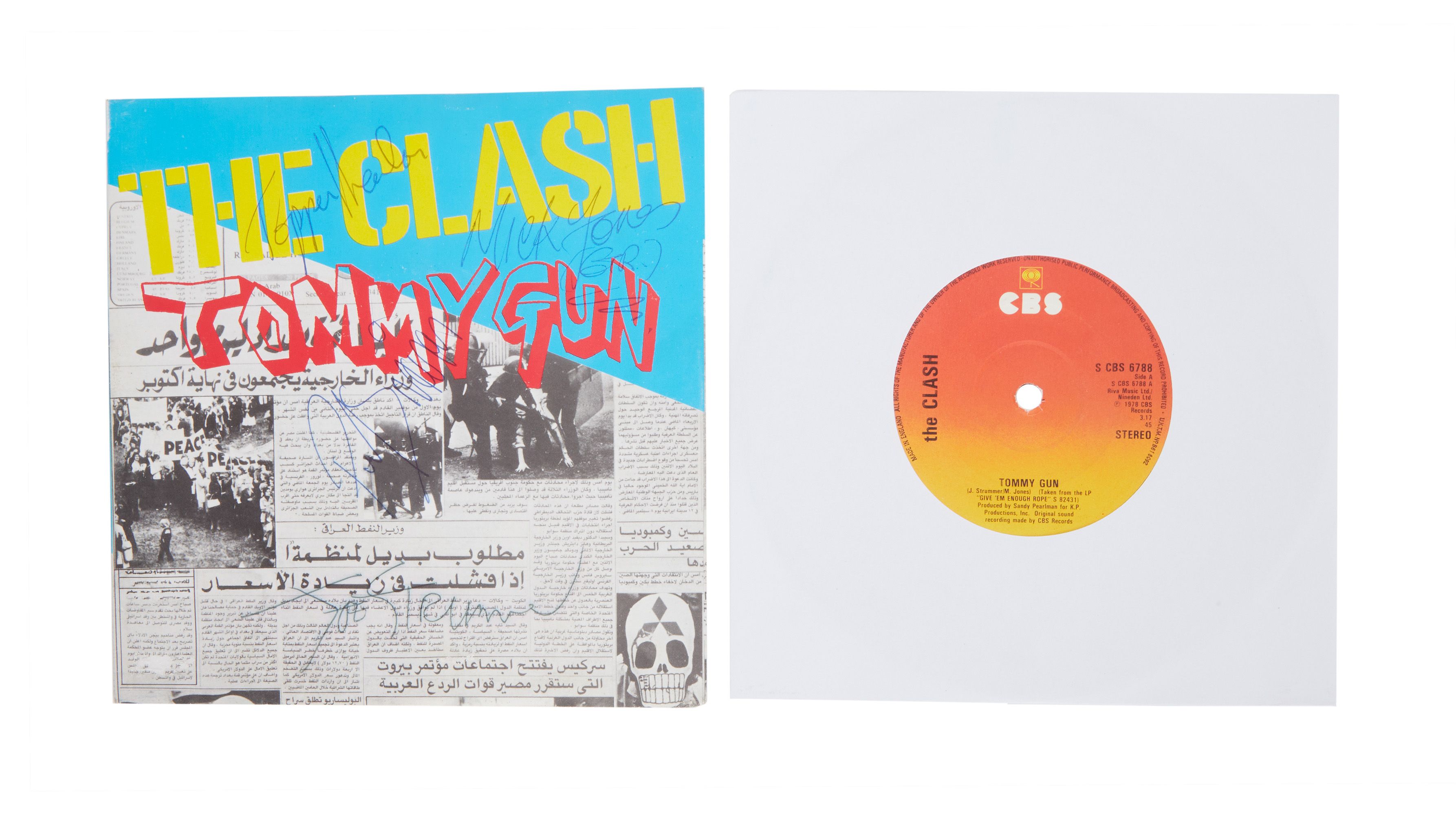 The Clash | Band Signed "Tommy Gun / 1 - 2 Crush on You" Record Single (UK)