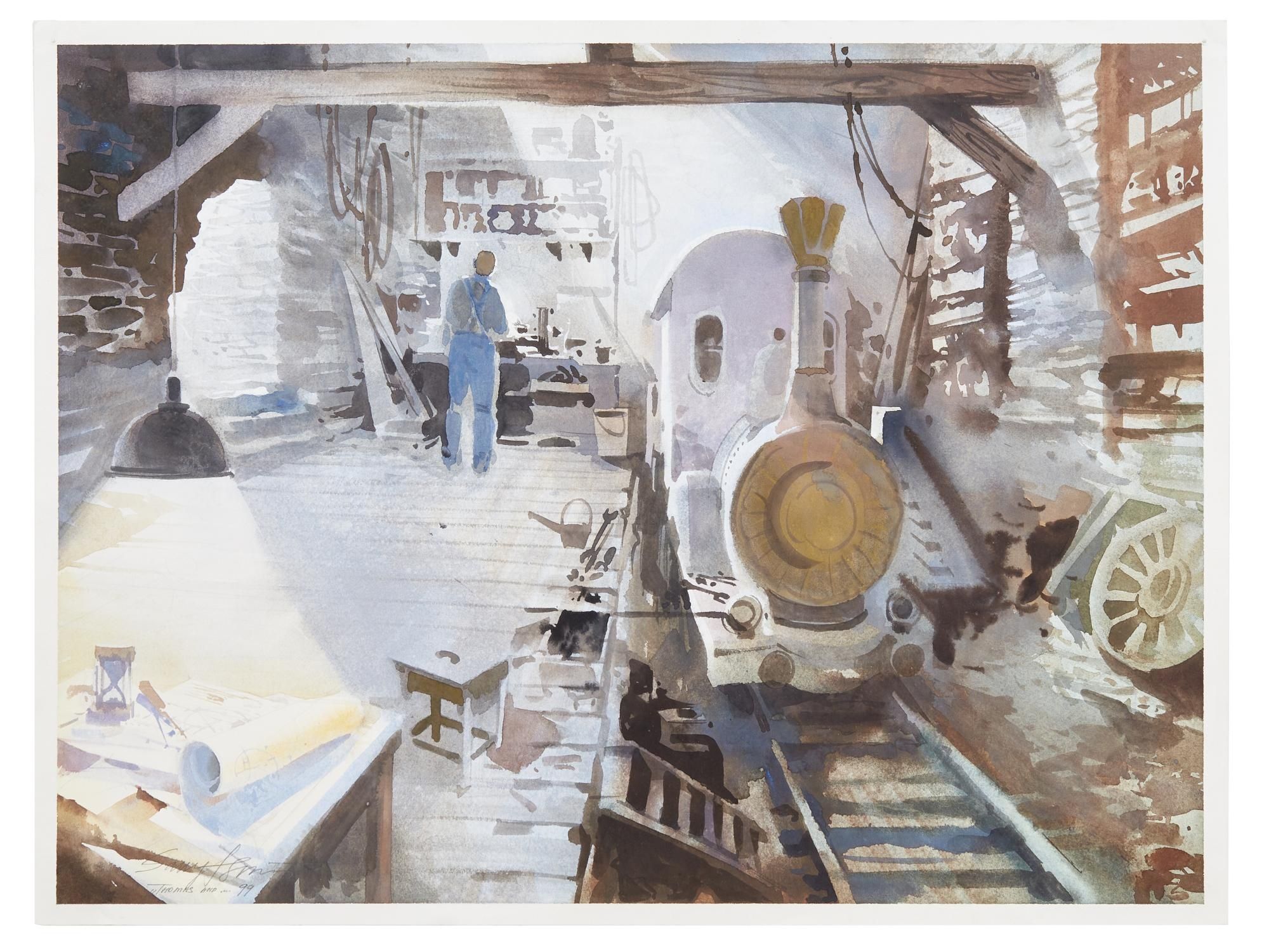 Thomas and the Magic Railroad | Lady's Workshop Watercolor Concept Artwork