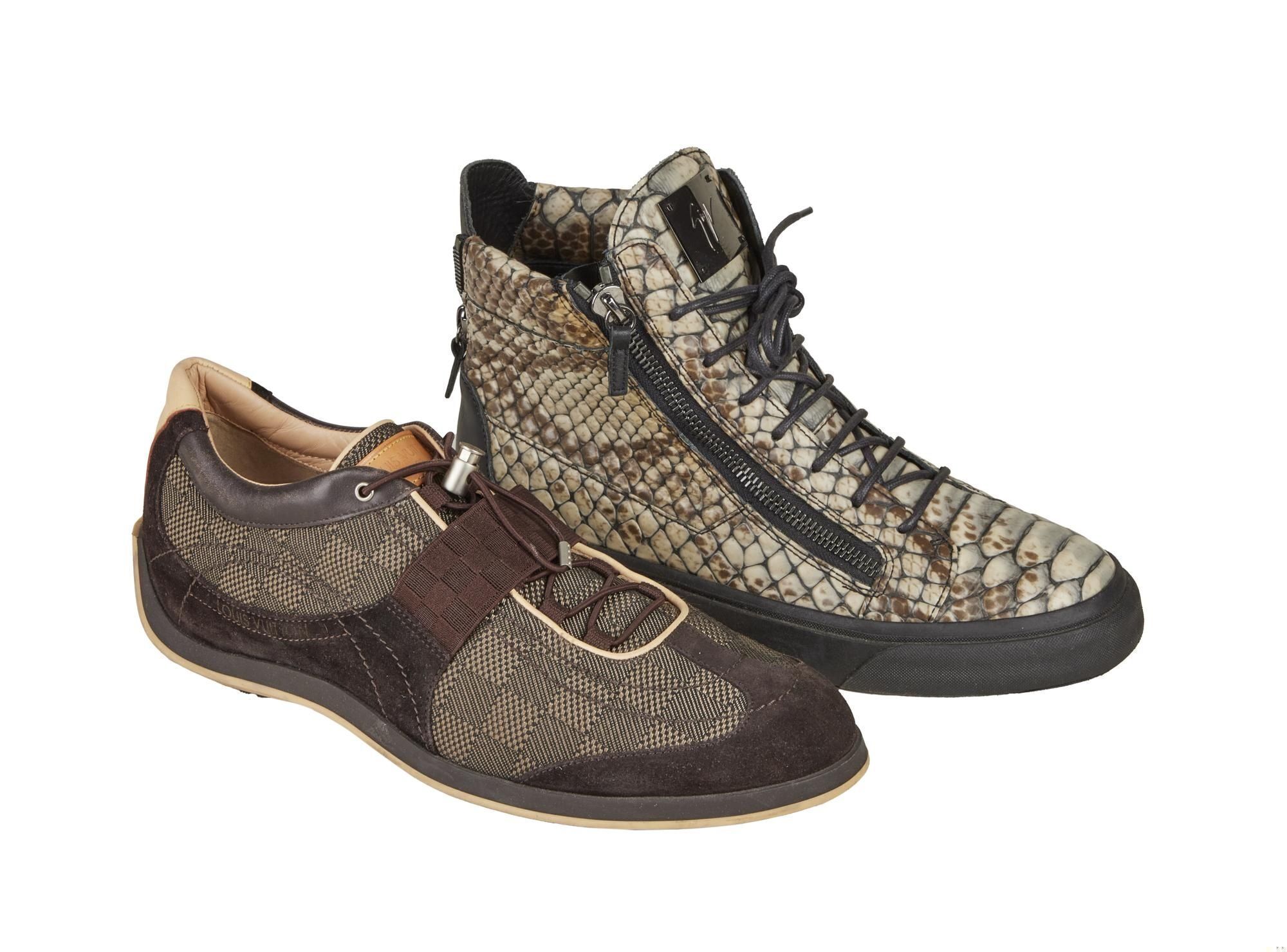 Rick Ross | Giuseppe Zanotti "Embossed Snake Double Zip" Sneakers and ...