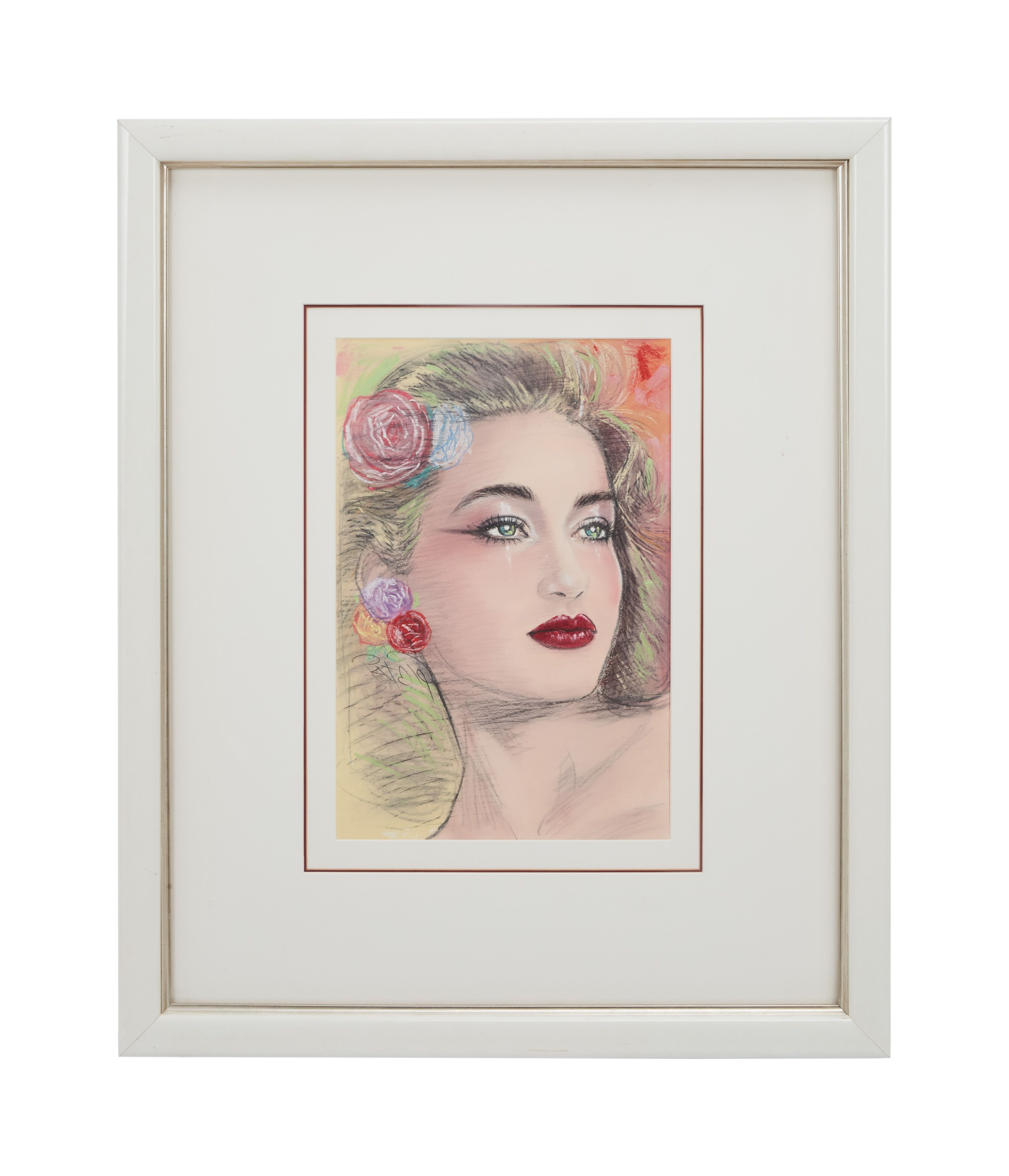 Playboy | Pater Sato December 1988 Female Figure Pastel Drawing