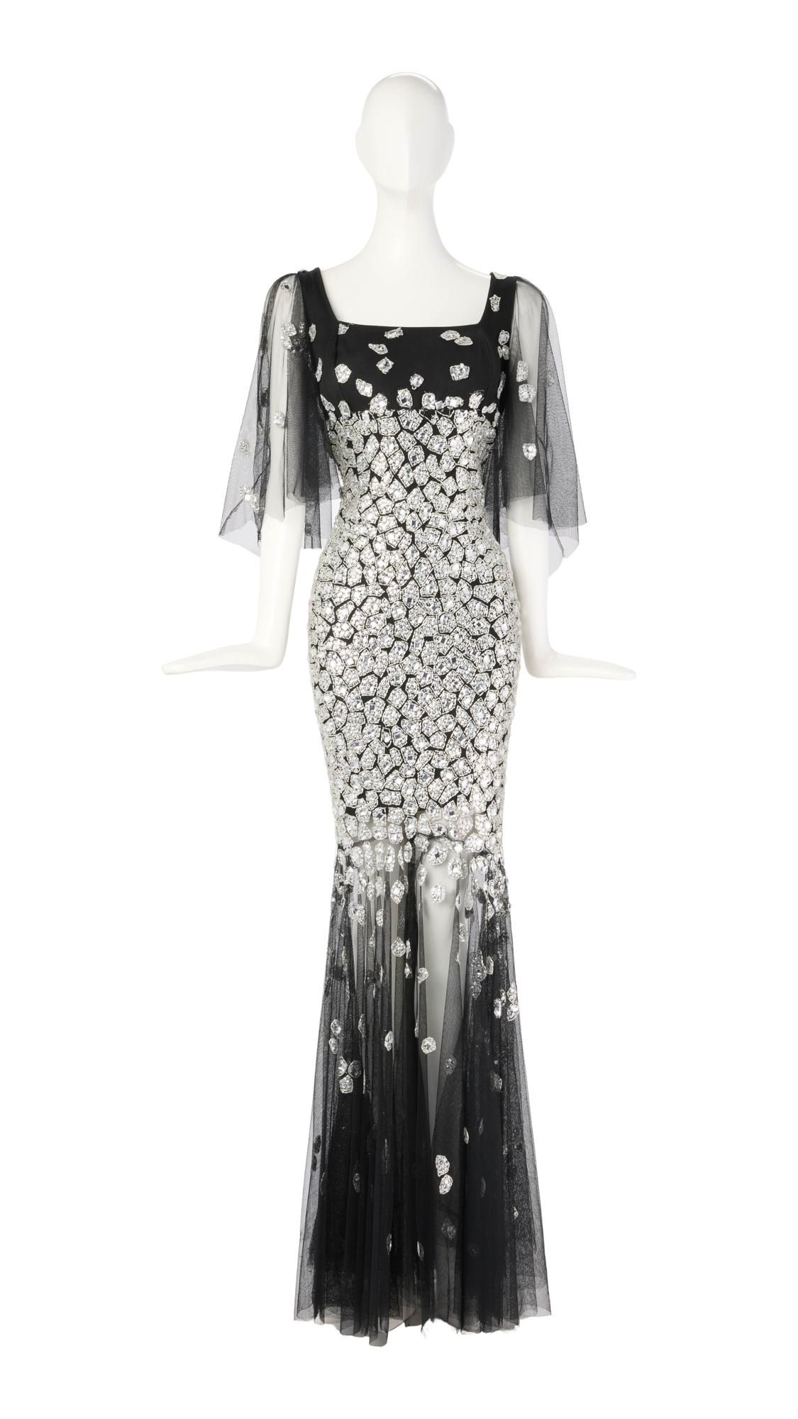 Dame Joan Collins | 2000s Event-Worn Jenny Packham Evening Gown