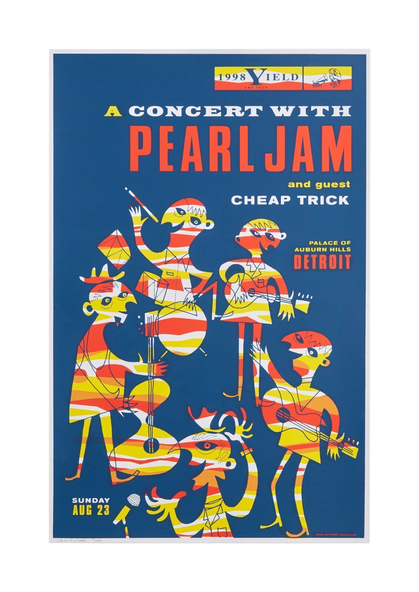Pearl Jam | 1998 Artist Signed Original Ames Bros Palace of Auburn ...