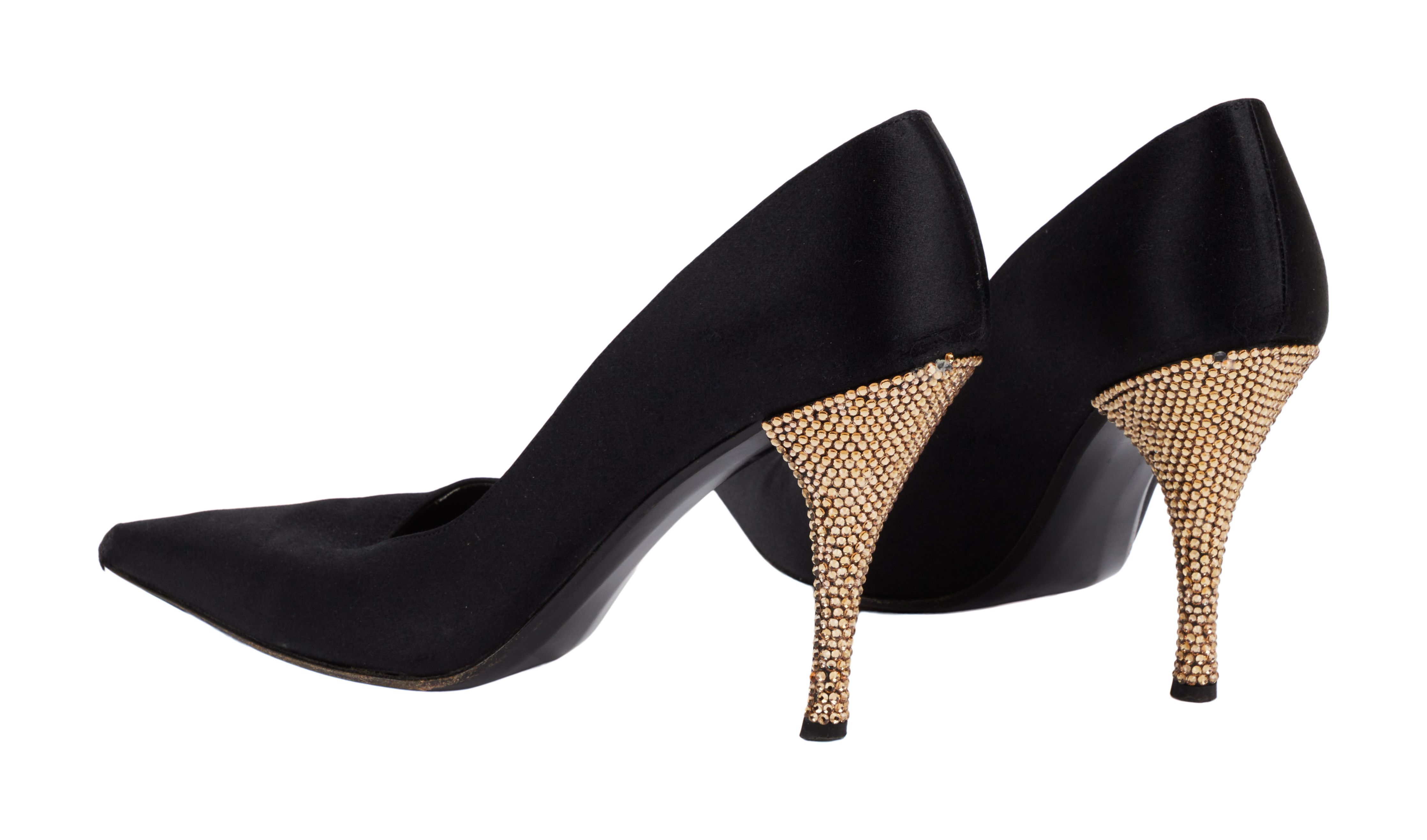 Joan Rivers | Stage-Worn Gold-Tone Rhinestone Heels