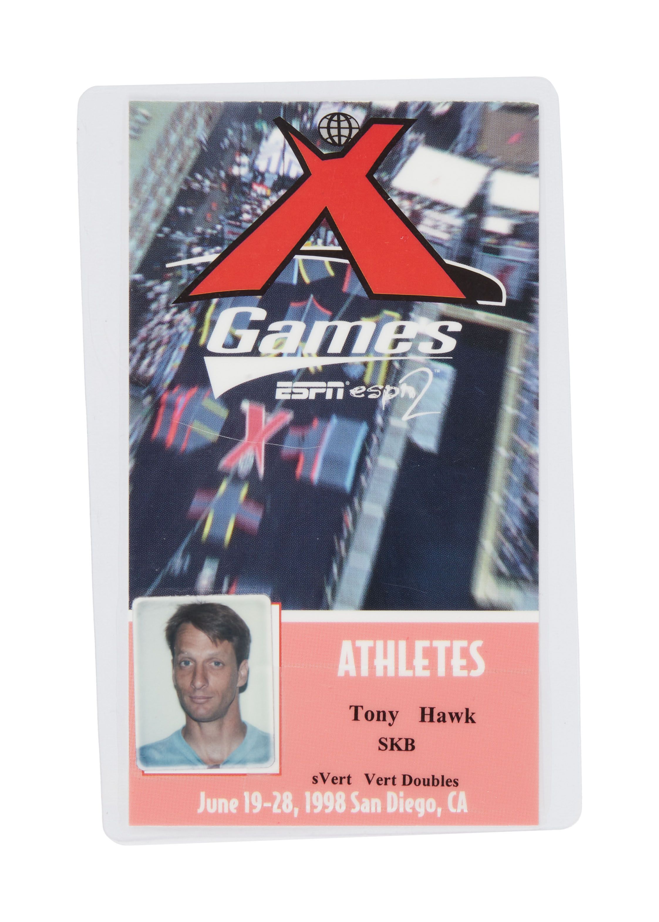 Tony Hawk | 1998 X Games Athletes Credential Pass