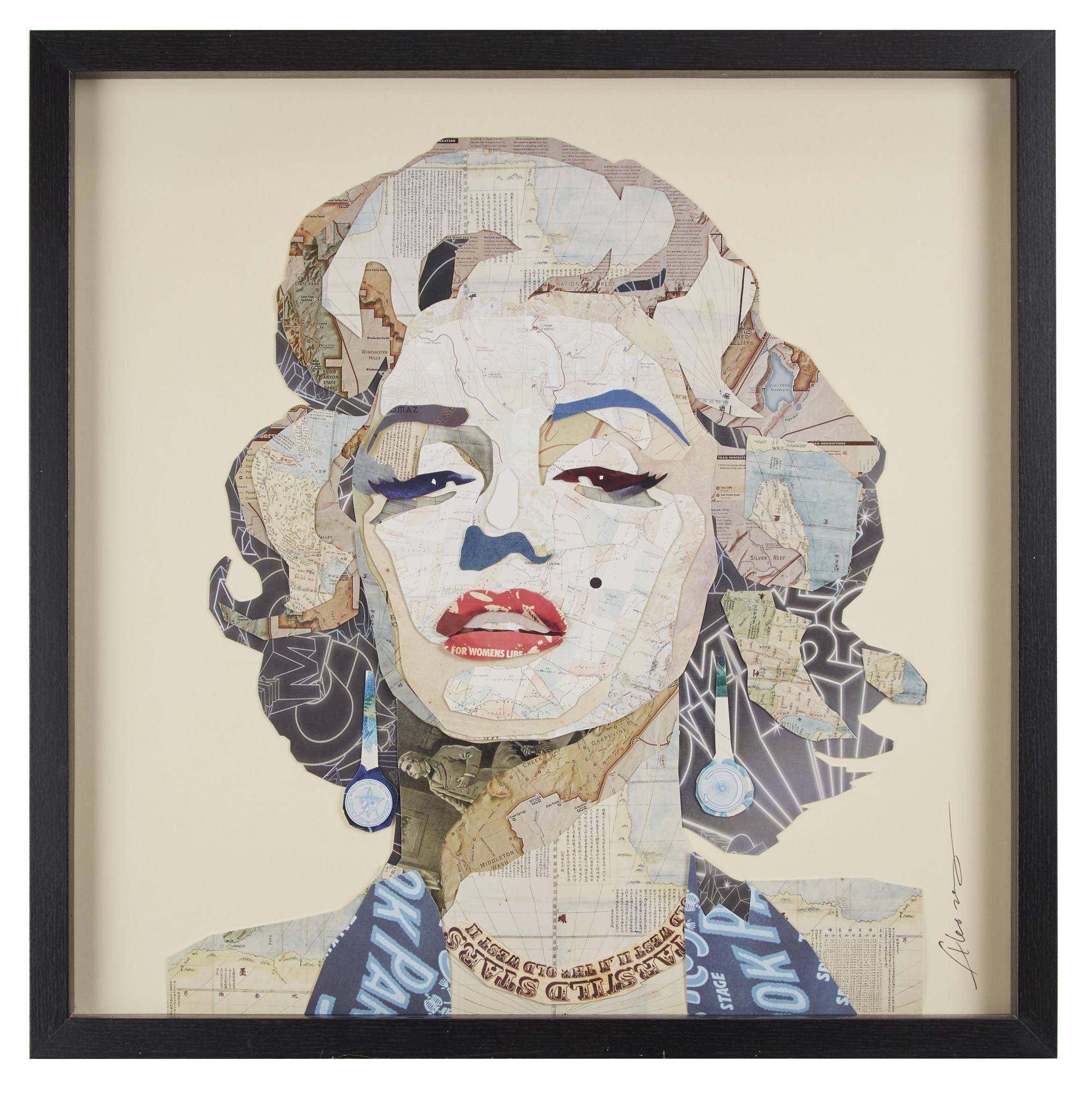 Marilyn Monroe | Circa 2020 Large 'Dimensional Art' Collage by the ...
