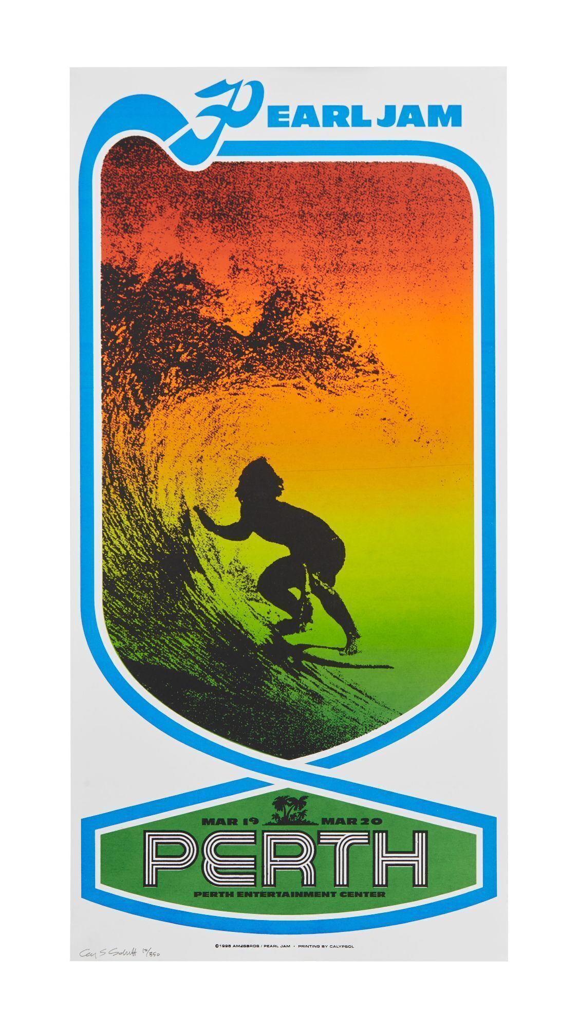 Pearl Jam | 1998 Artist Signed Original Ames Bros Perth Entertainment ...