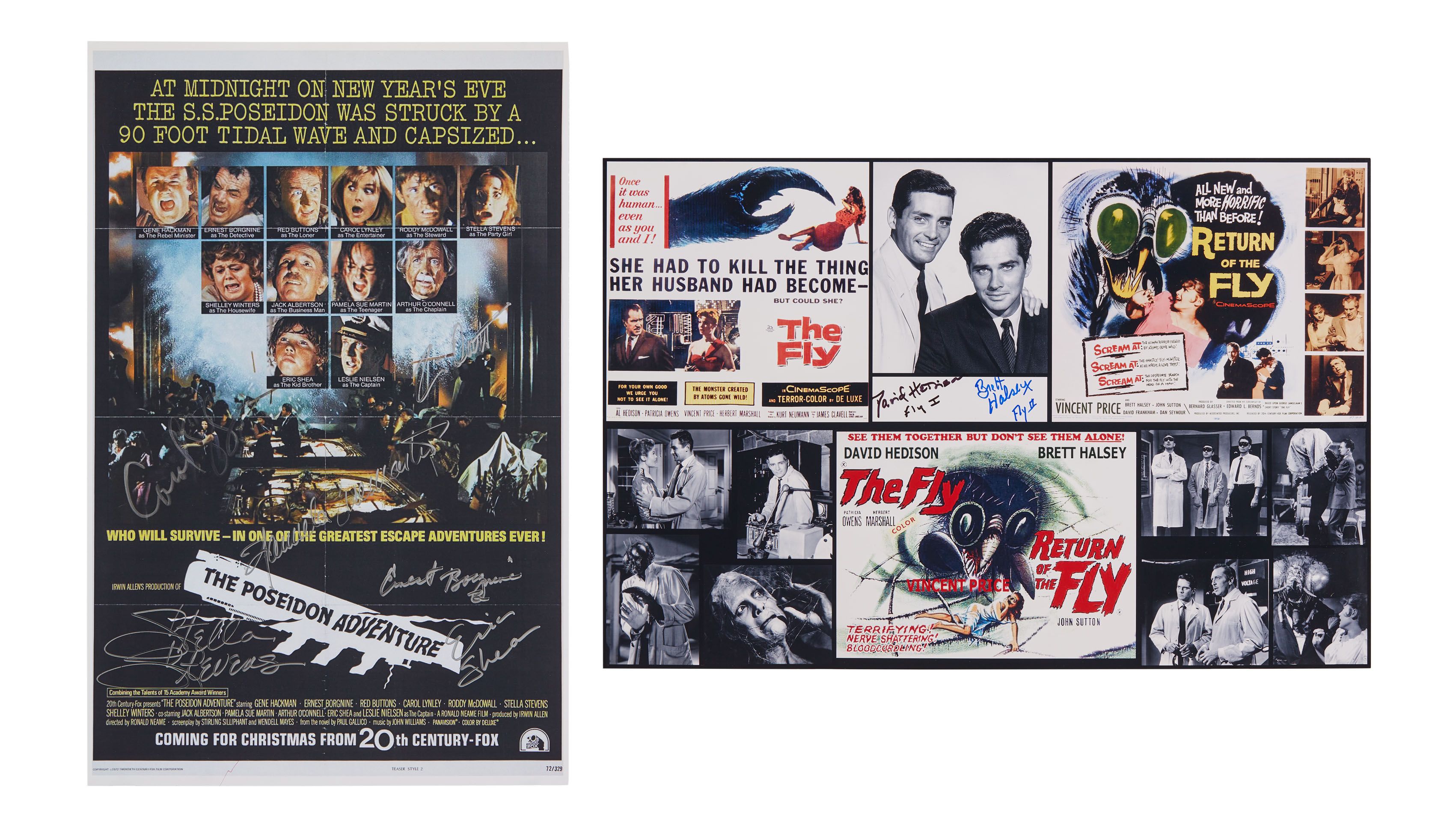 The Poseidon Adventure | Cast-Signed Mini-Poster with "The Fly" Signed ...