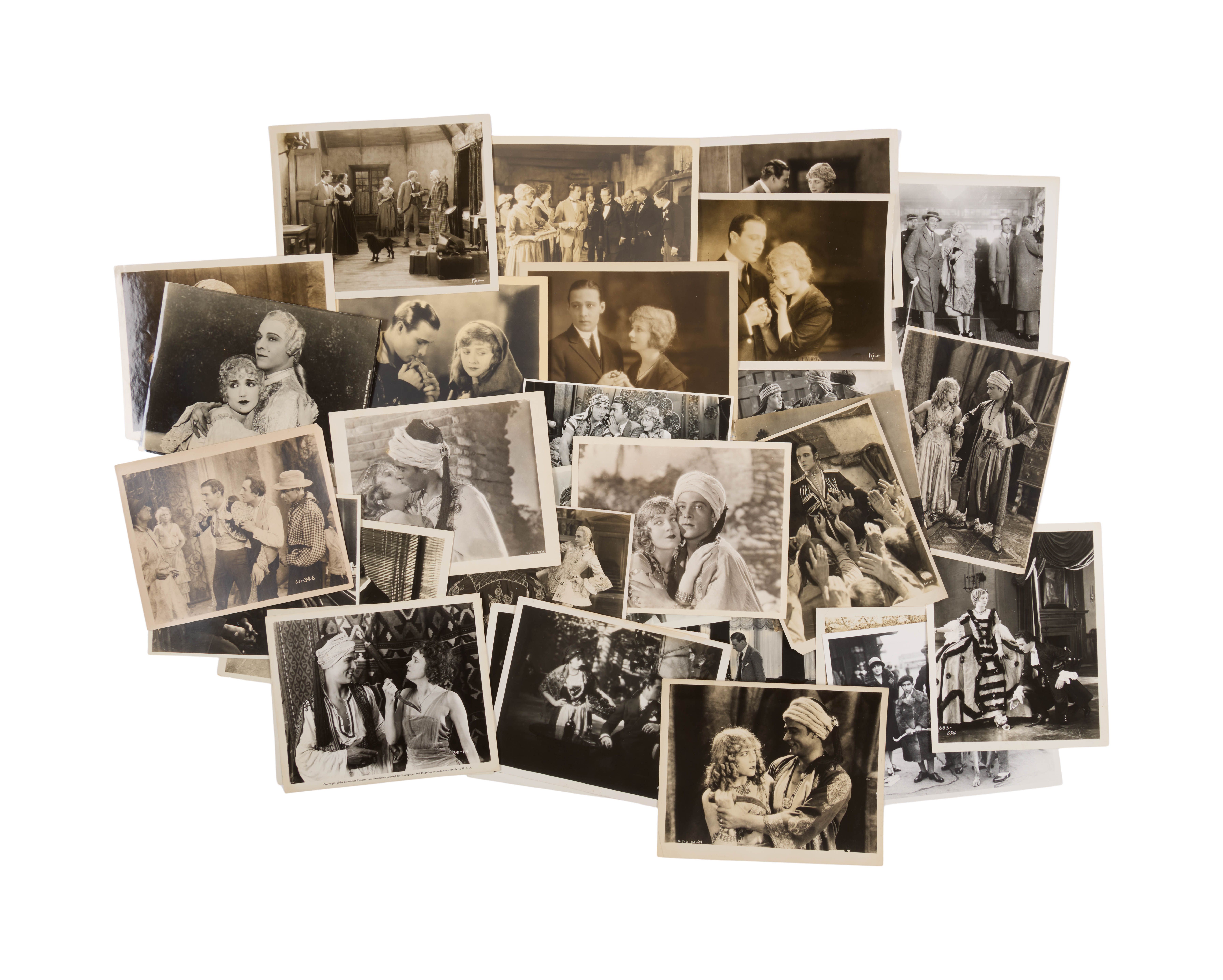 Rudolph Valentino | Group of 1920s Black and White Photos with Co-Stars