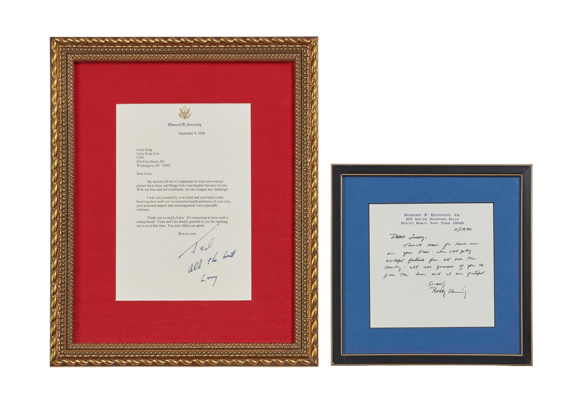 Larry King | 1990/2008 Kennedy Family Members Signed Letters