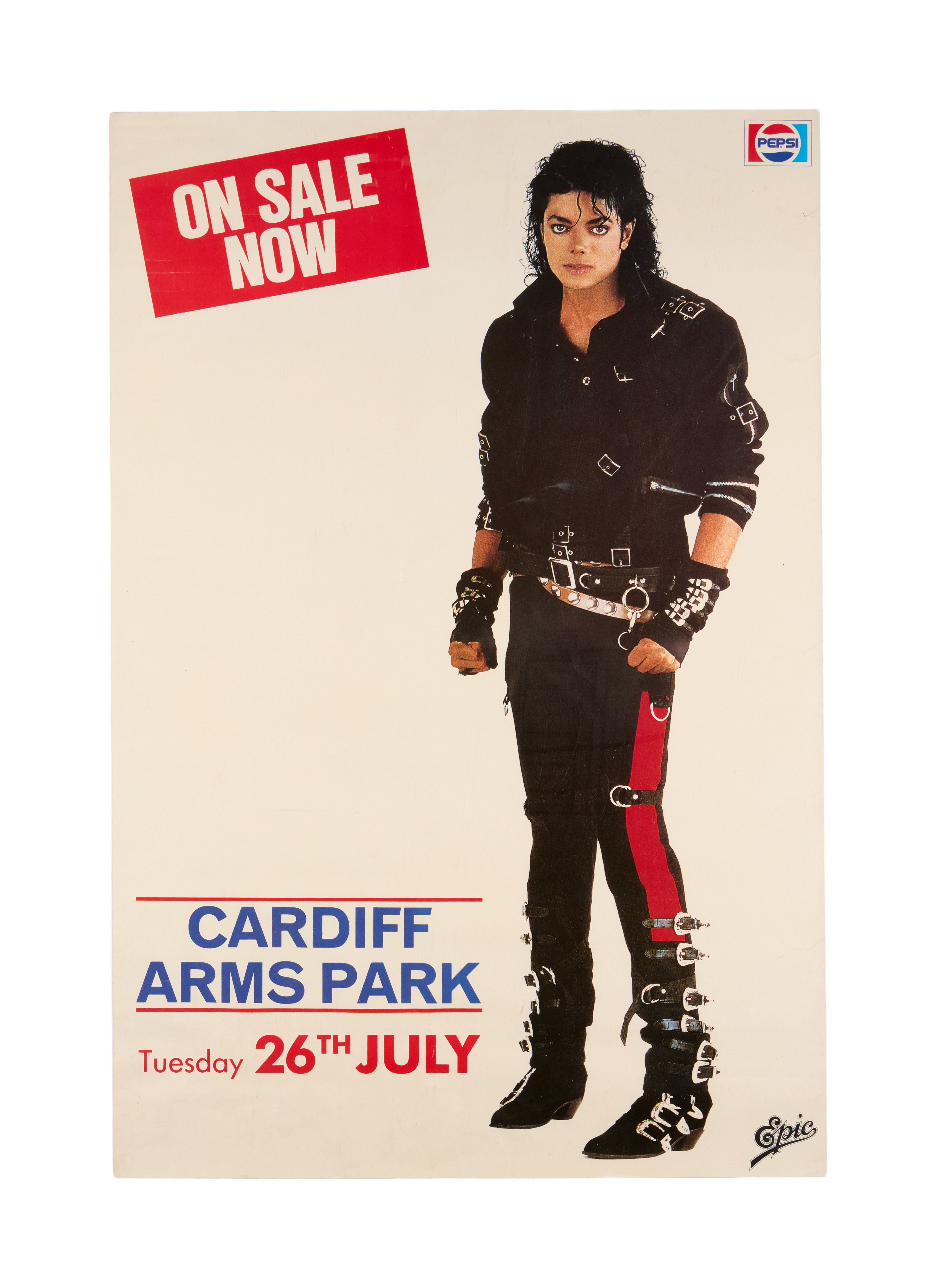 Michael Jackson | 1988 Cardiff Arms Park "Bad" Tour Promo Poster