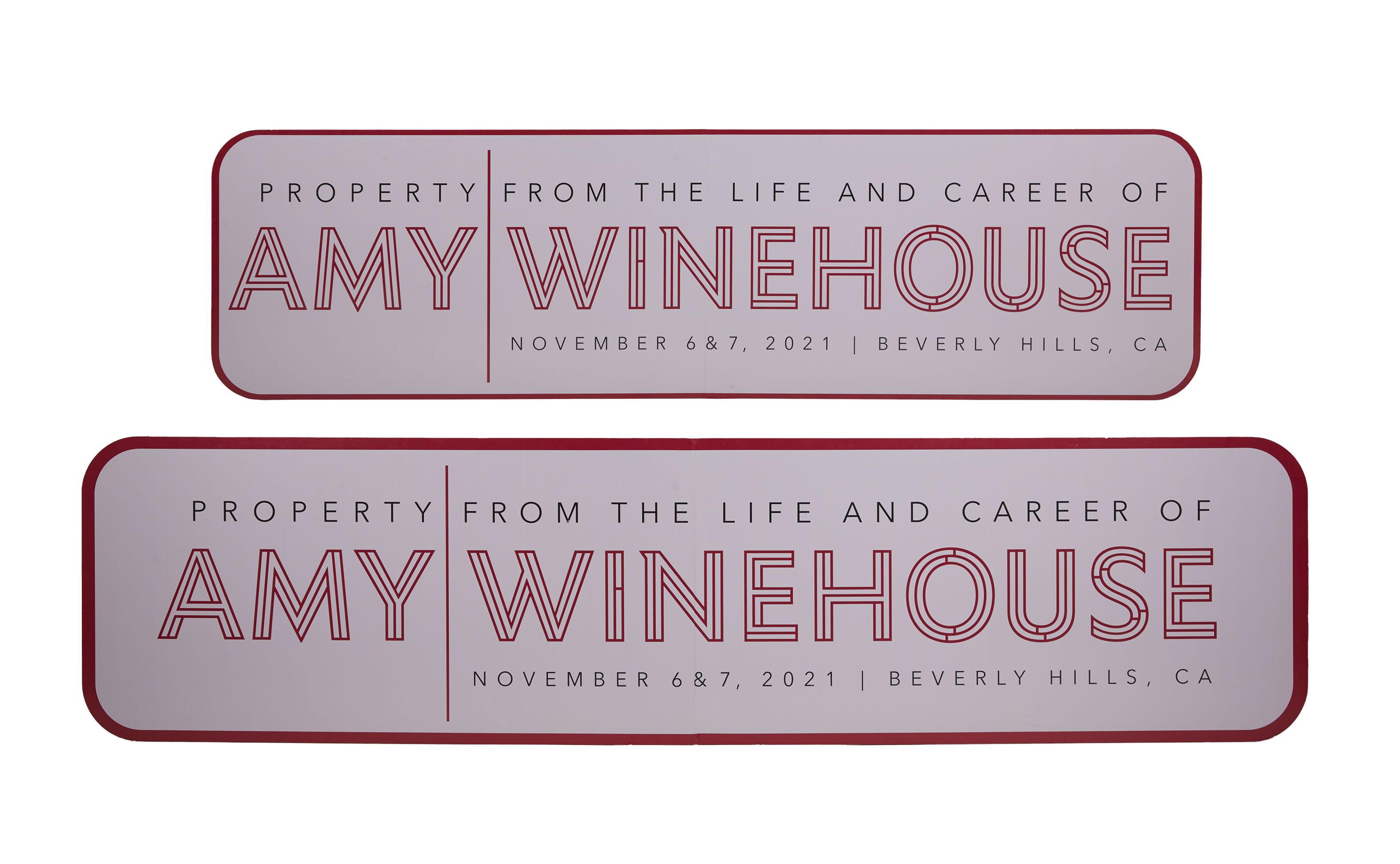 Amy Winehouse | Pair of Auction Promo Signs