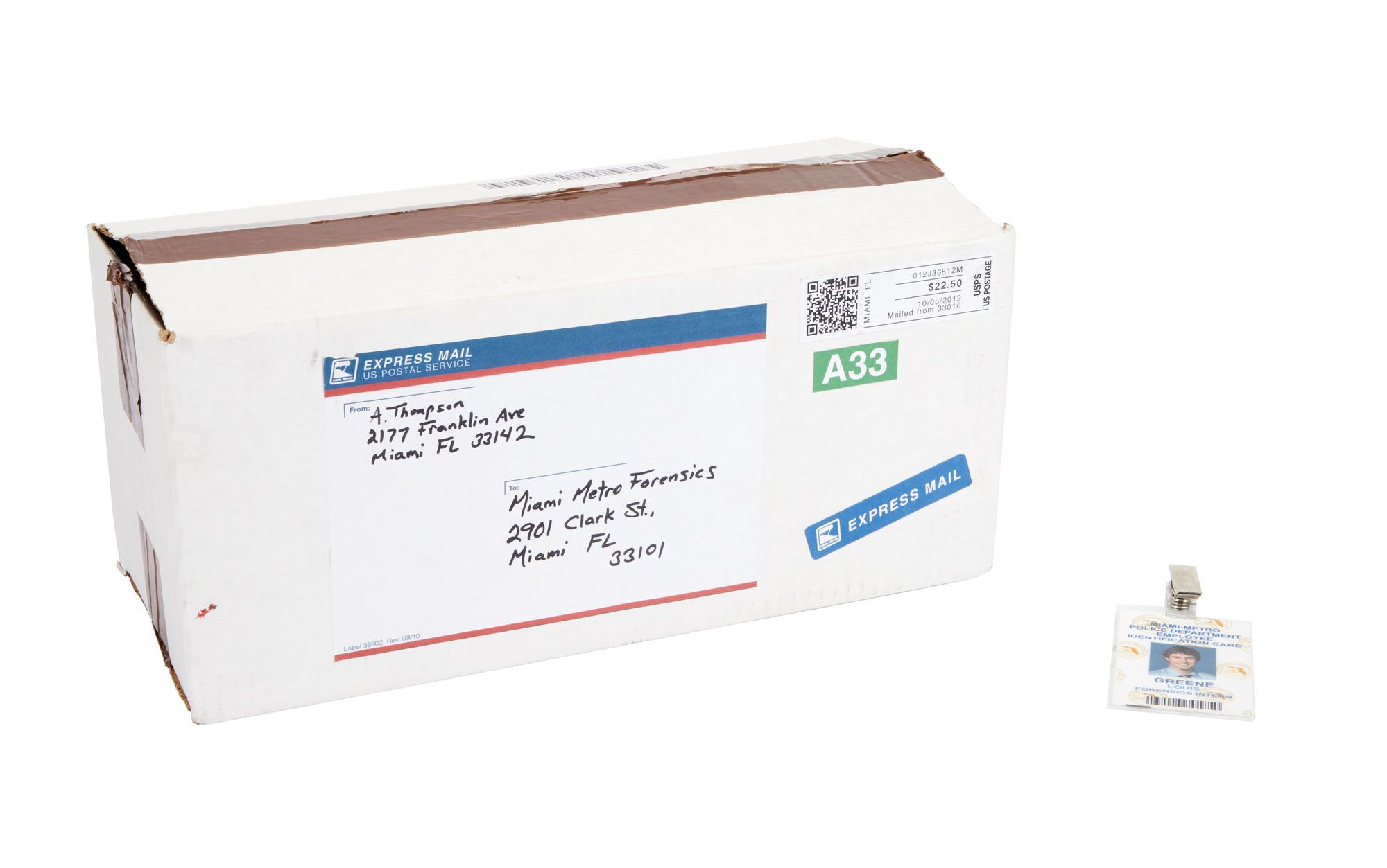 Dexter | Josh Cooke (Louis Greene) Props