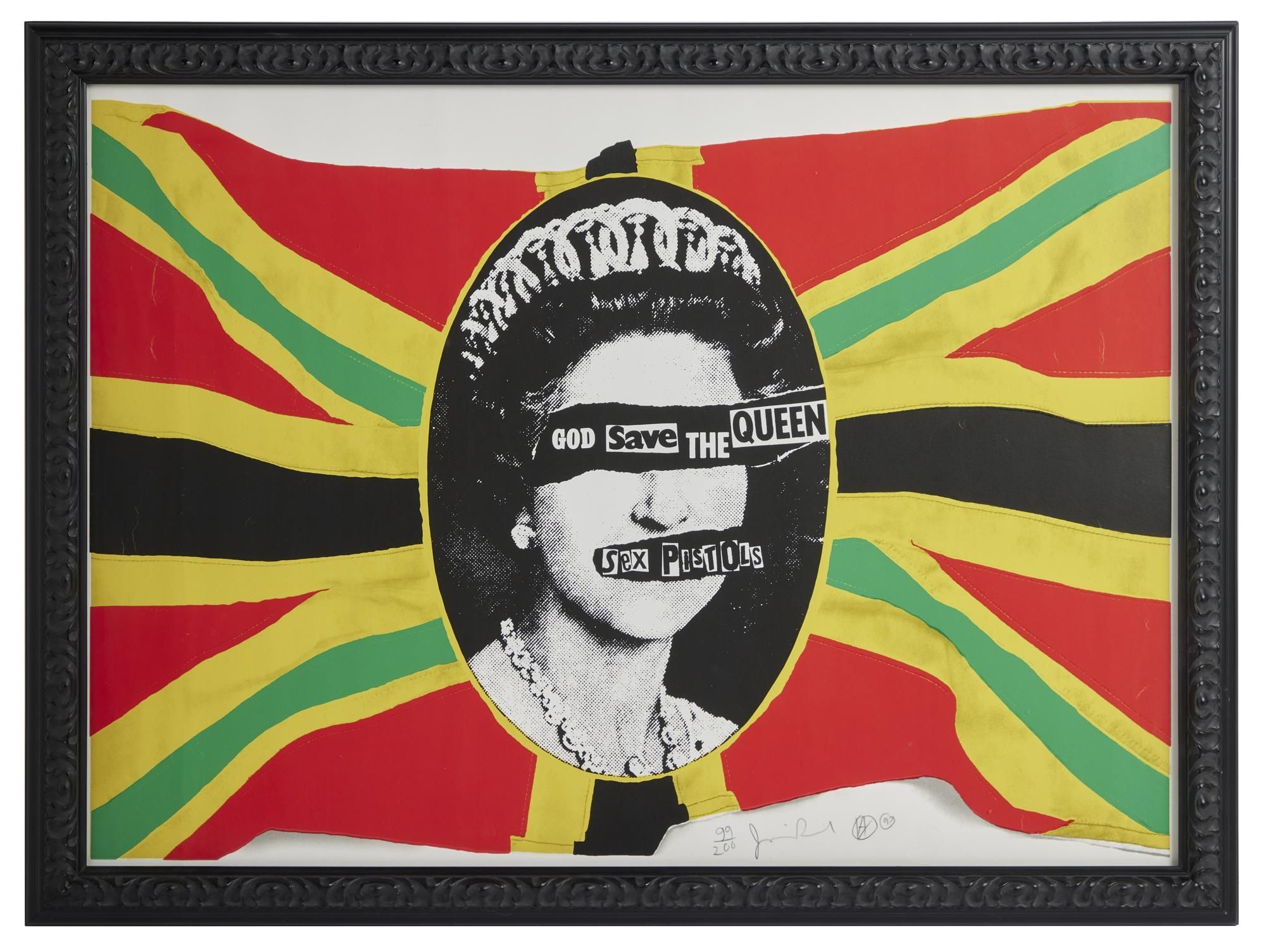 Jamie Reid | "God Save The Queen (Union Jack - Jamaica)" Signed Limited ...
