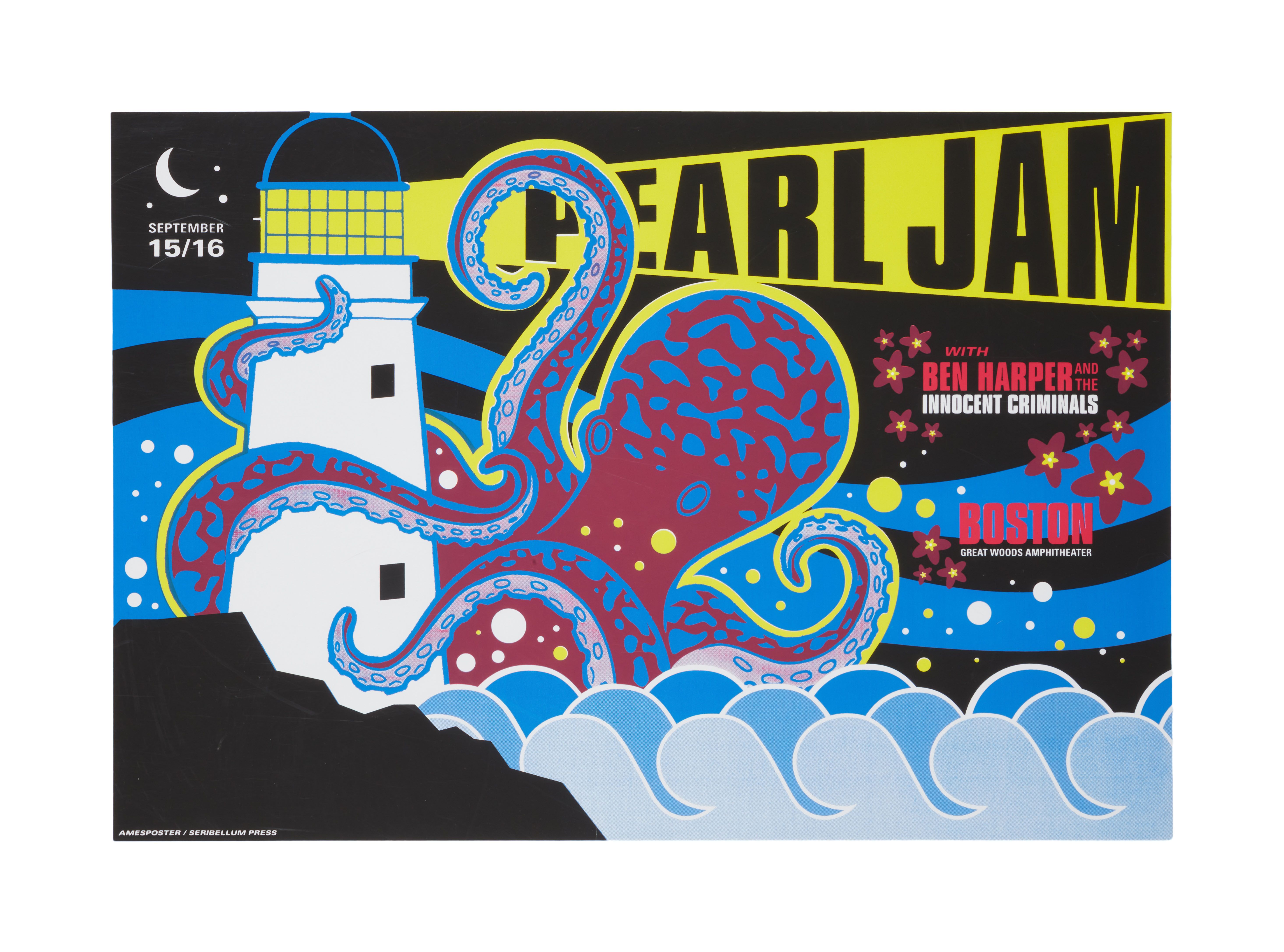 Pearl Jam | 1998 Artist Signed Original Ames Bros Great Woods ...