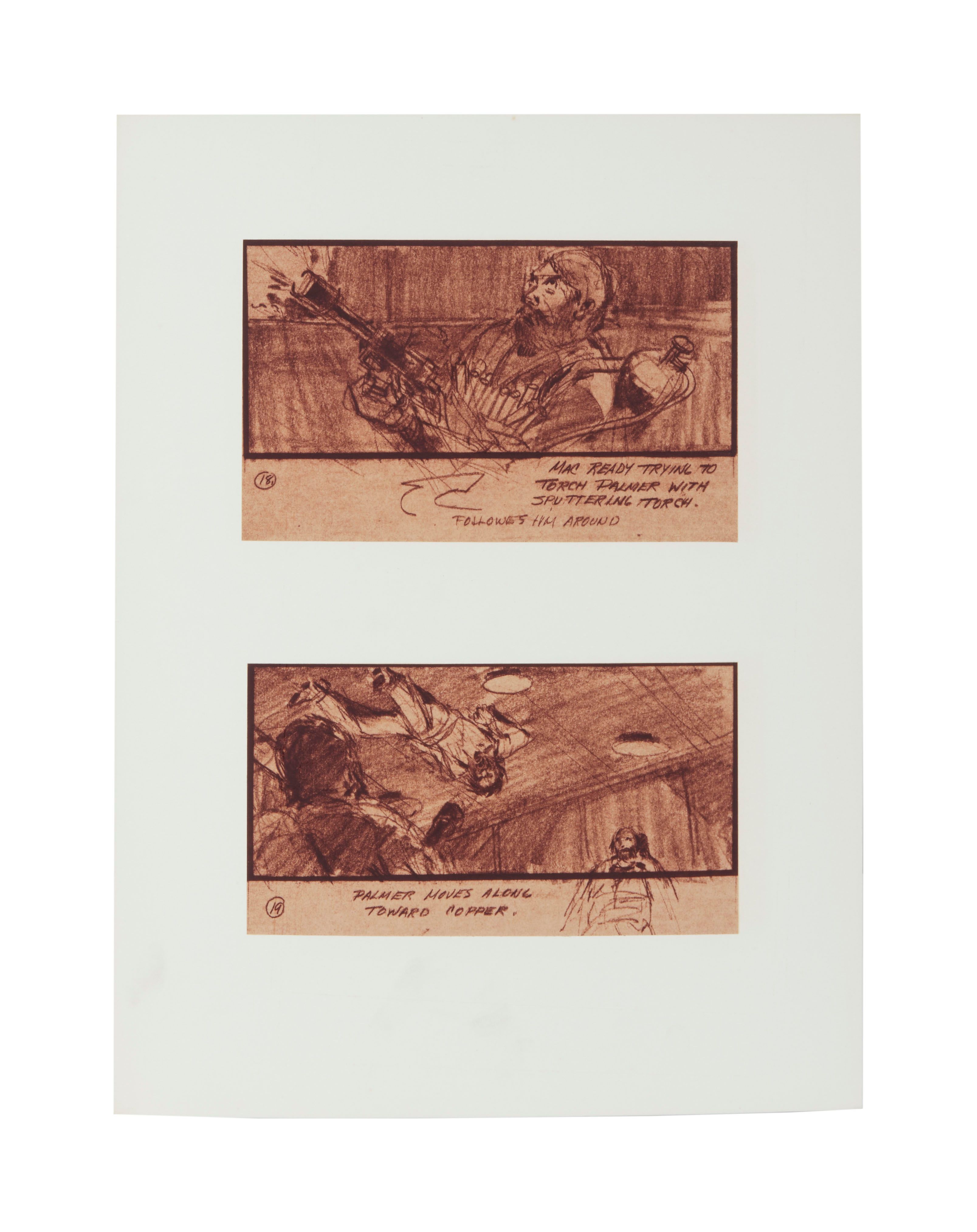 The Thing | Palmer-Thing Transformation Sequence Storyboard Group (B)