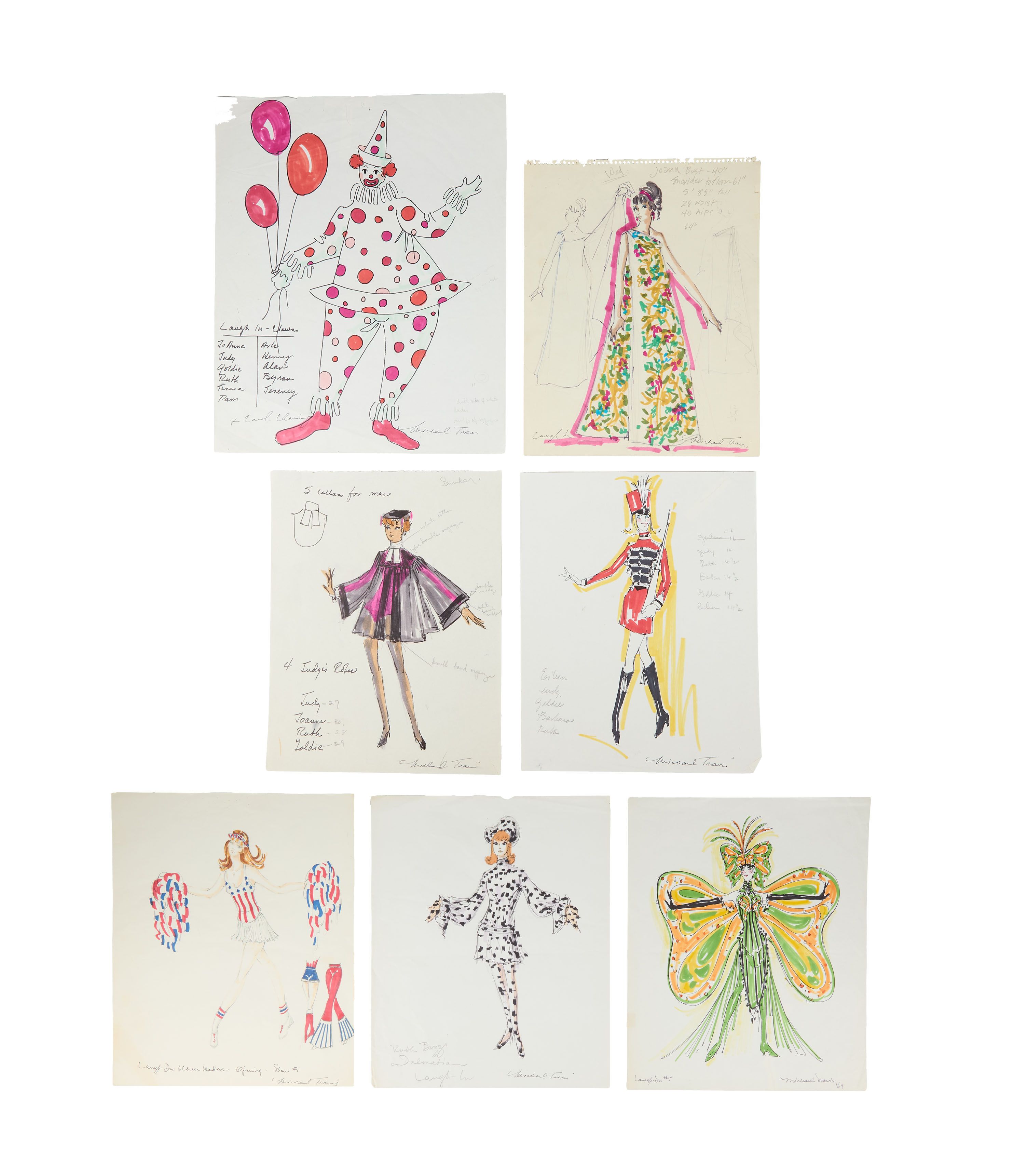 Laugh-In | A group of Michael Travis costume designs for Laugh-In's ...