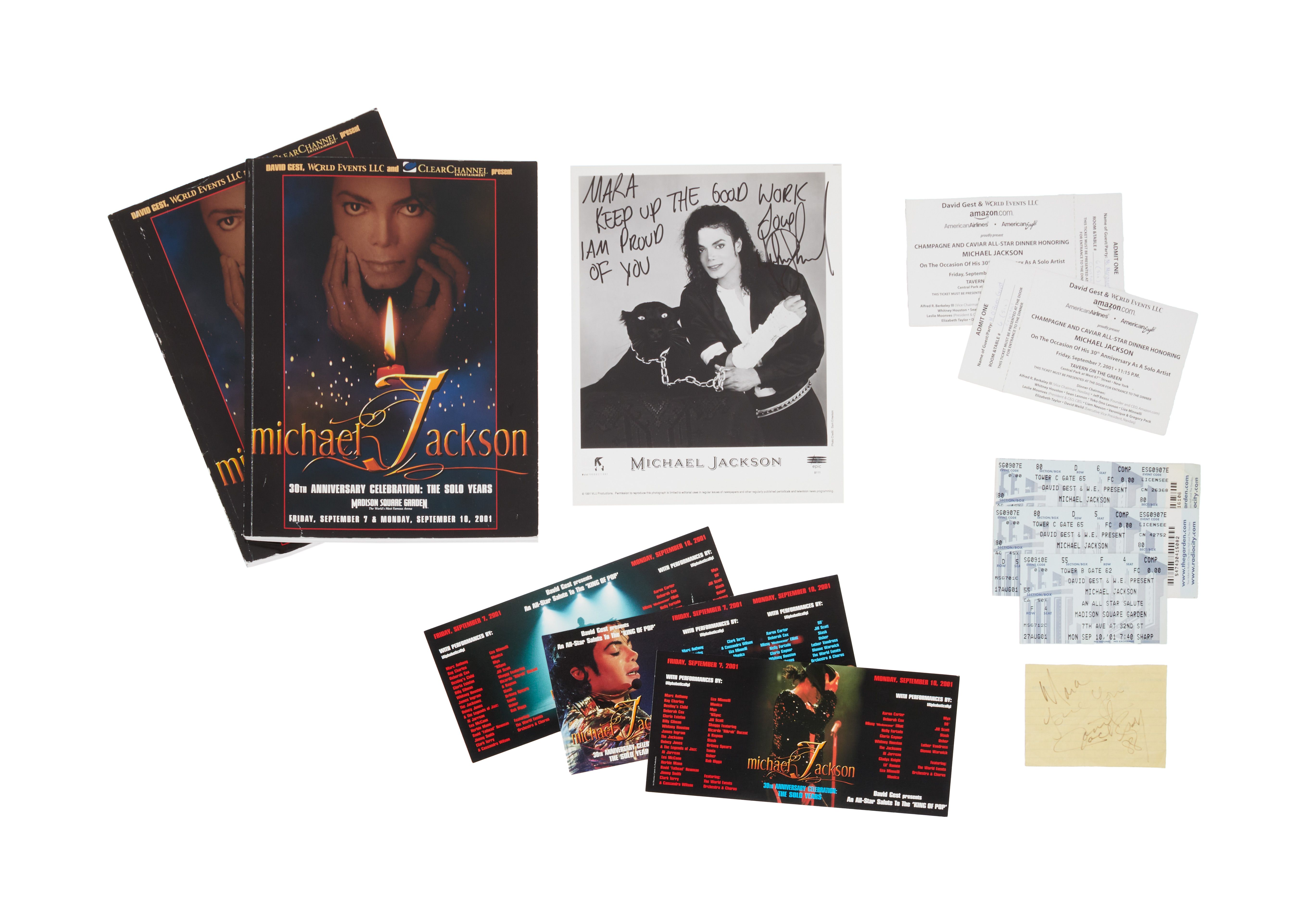 Margaret O'Brien | 1991 Michael Jackson Signed Black and White Photograph