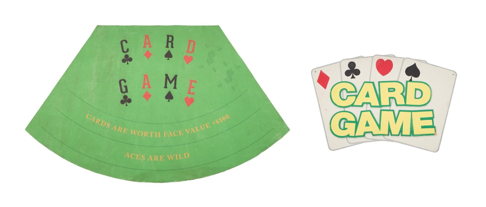 The Price is Right | "Card Game" Sign and Table Felt