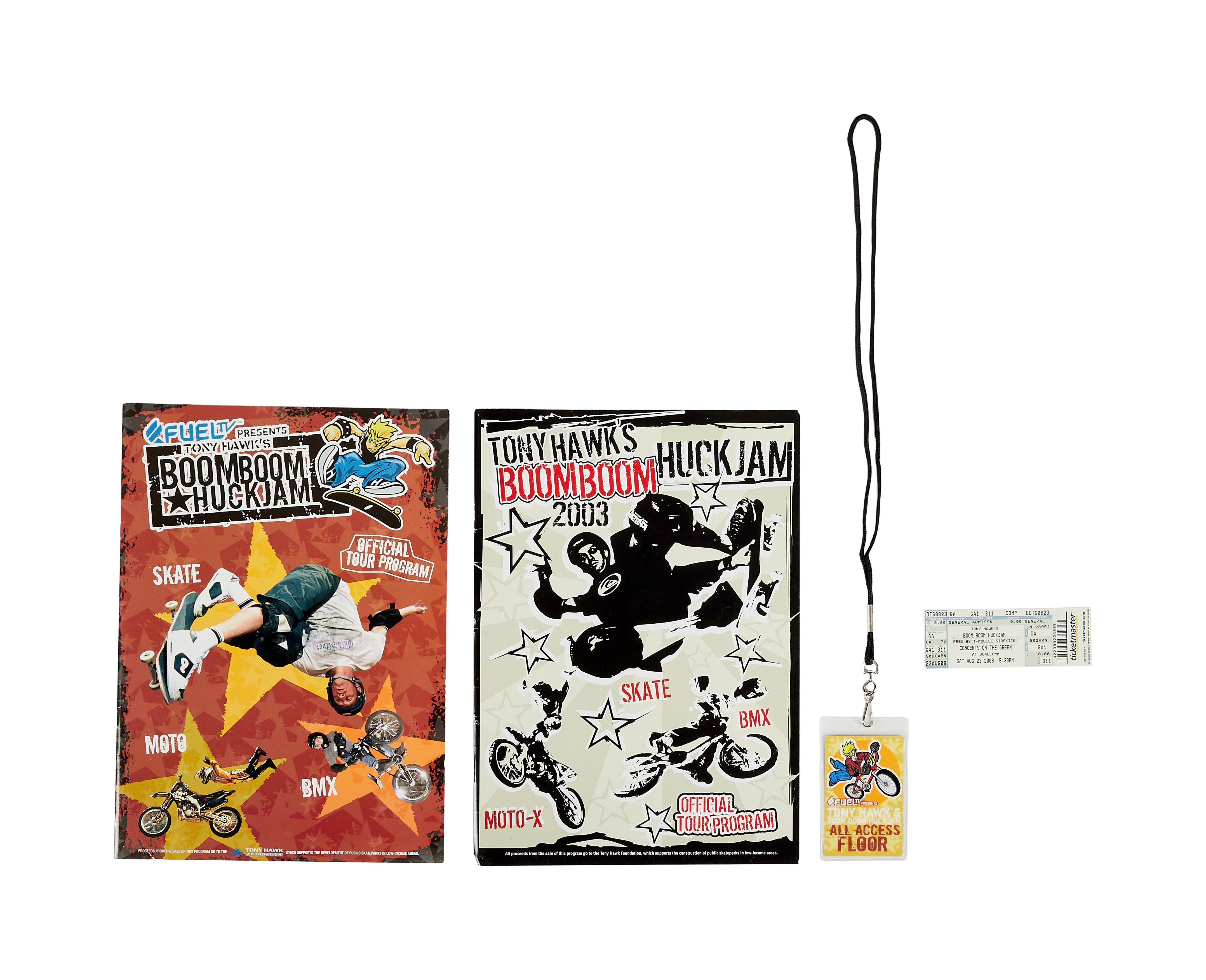 Tony Hawk | Boom Boom Huckjam Programs (2) with All-Access Floor Pass ...