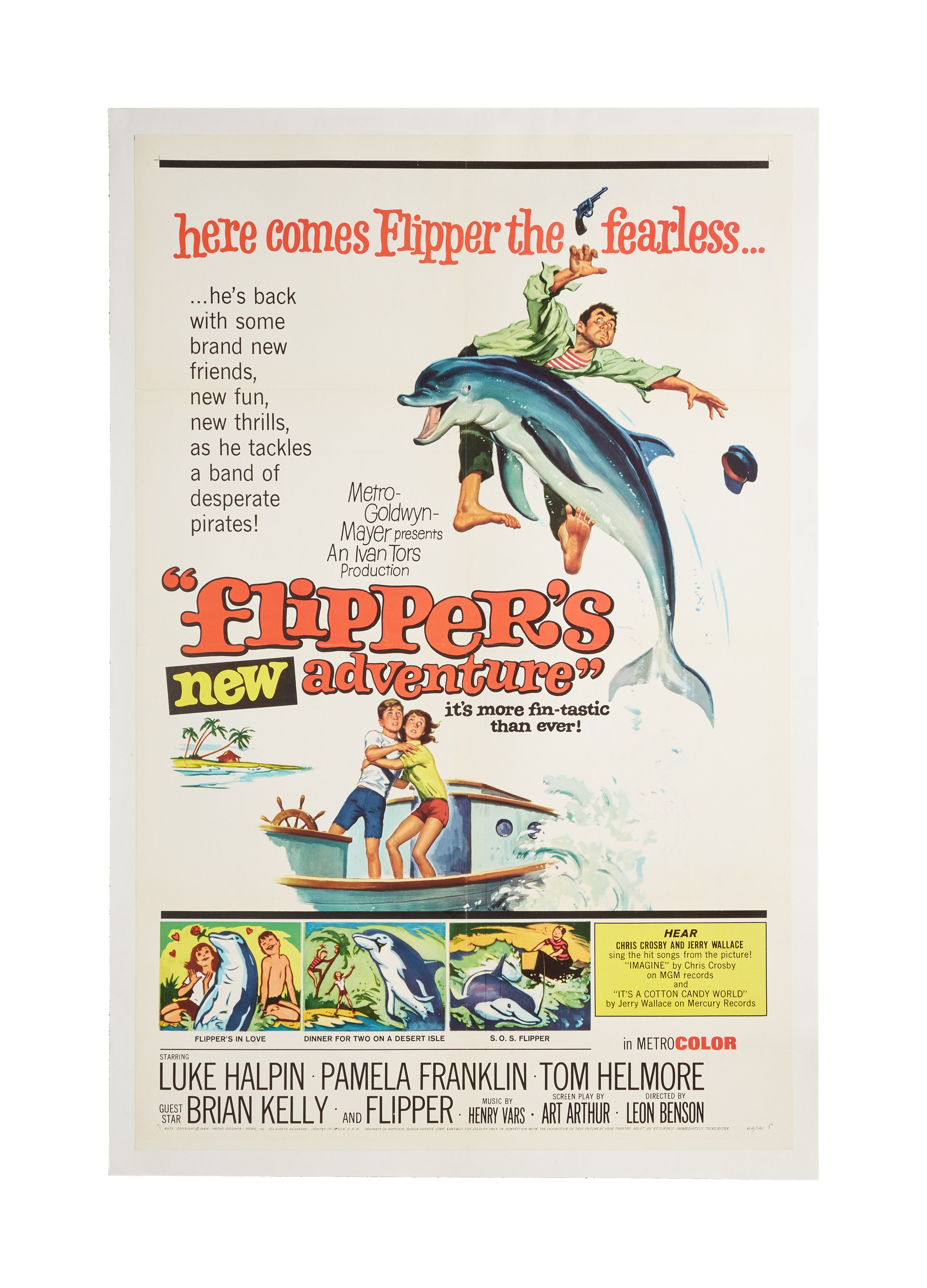 Flipper | and "Flipper's New Adventure" Theatrical Linen-Back Posters