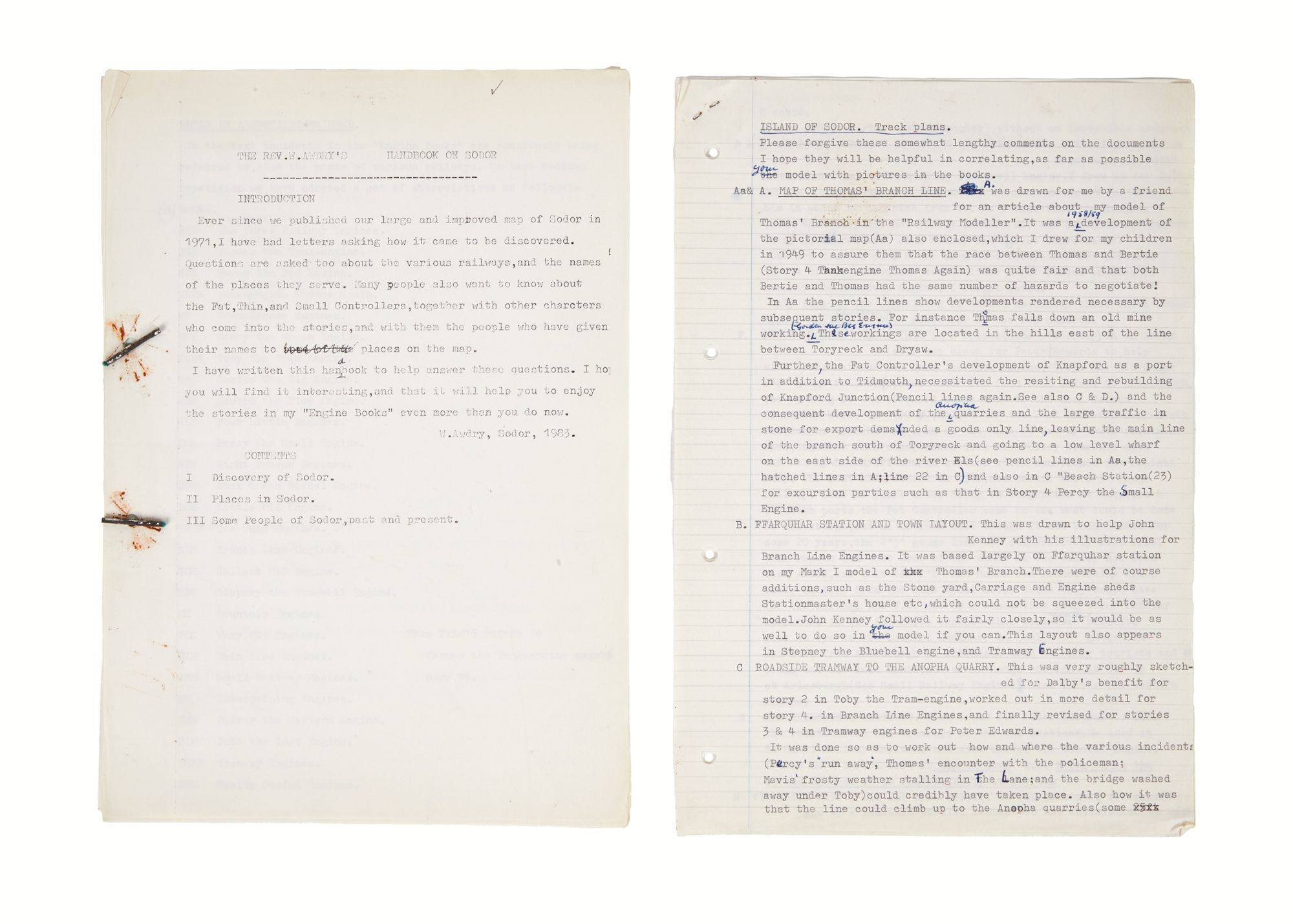 Thomas & Friends | Reverend Wilbert Awdry Sodar Island Note Collection