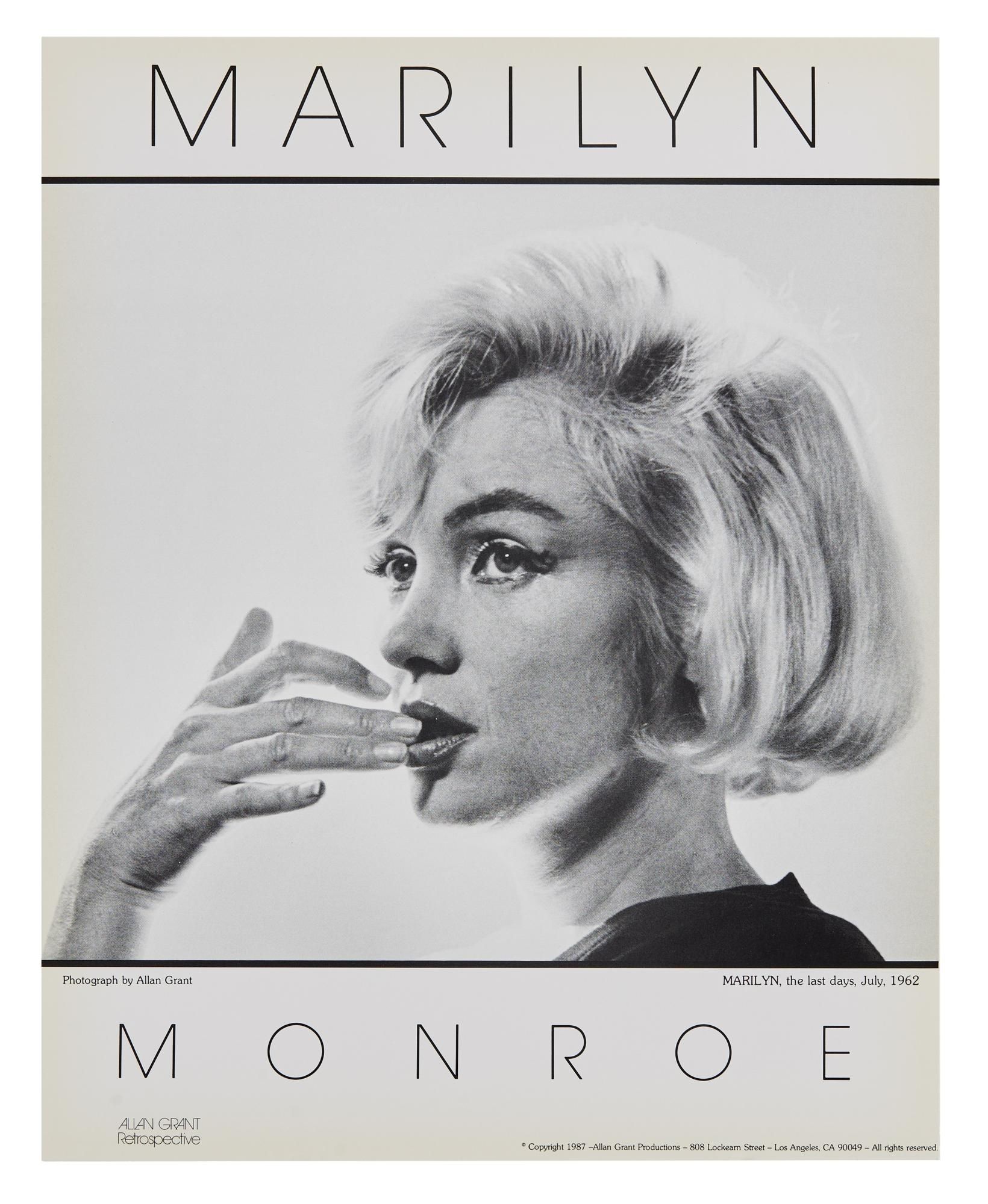 Marilyn Monroe | 1962/1987 Black and White Flyers from The Allan Grant ...