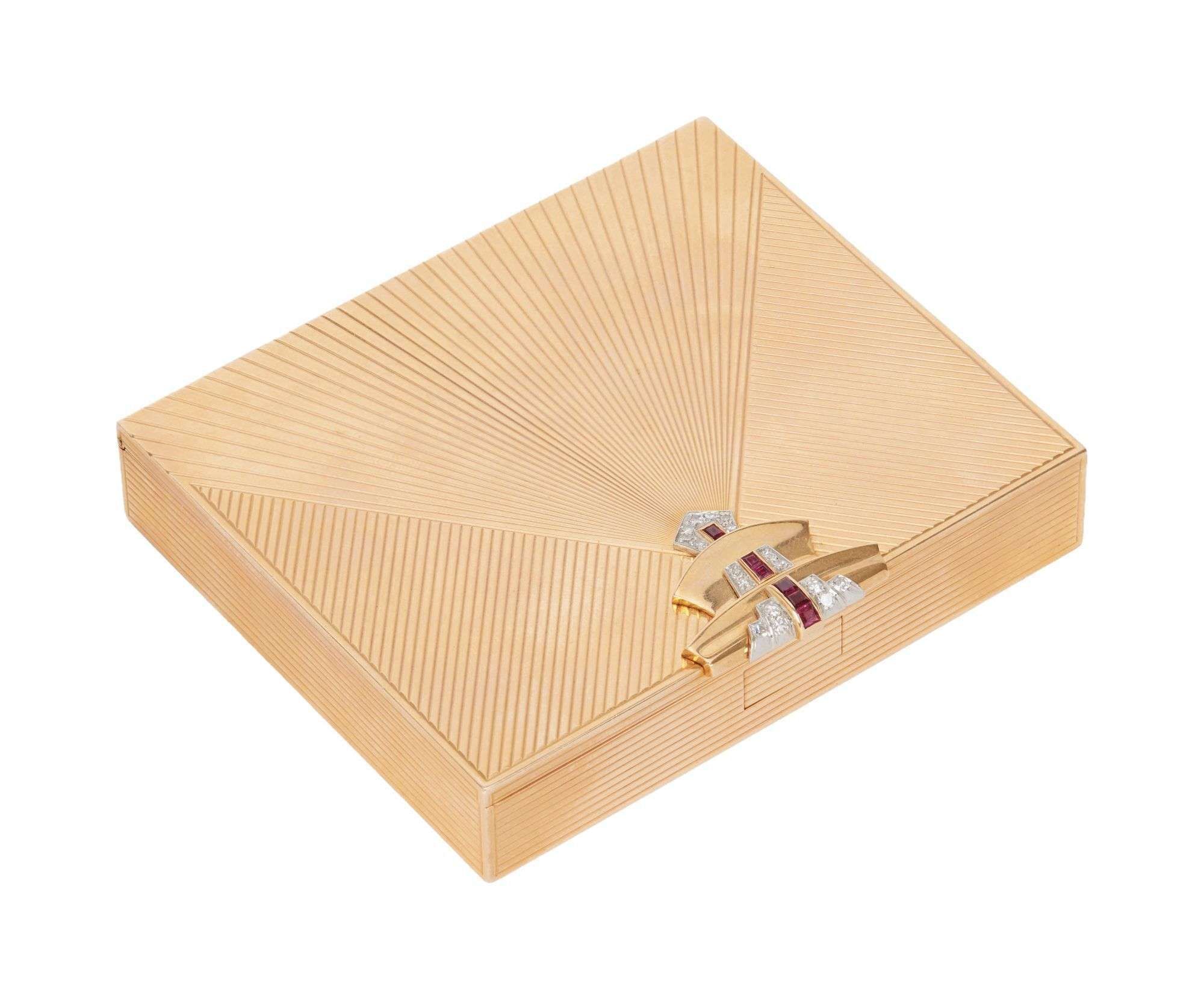 Whoopi Goldberg | Late Art Deco 14k Yellow Gold Synthetic Ruby and ...