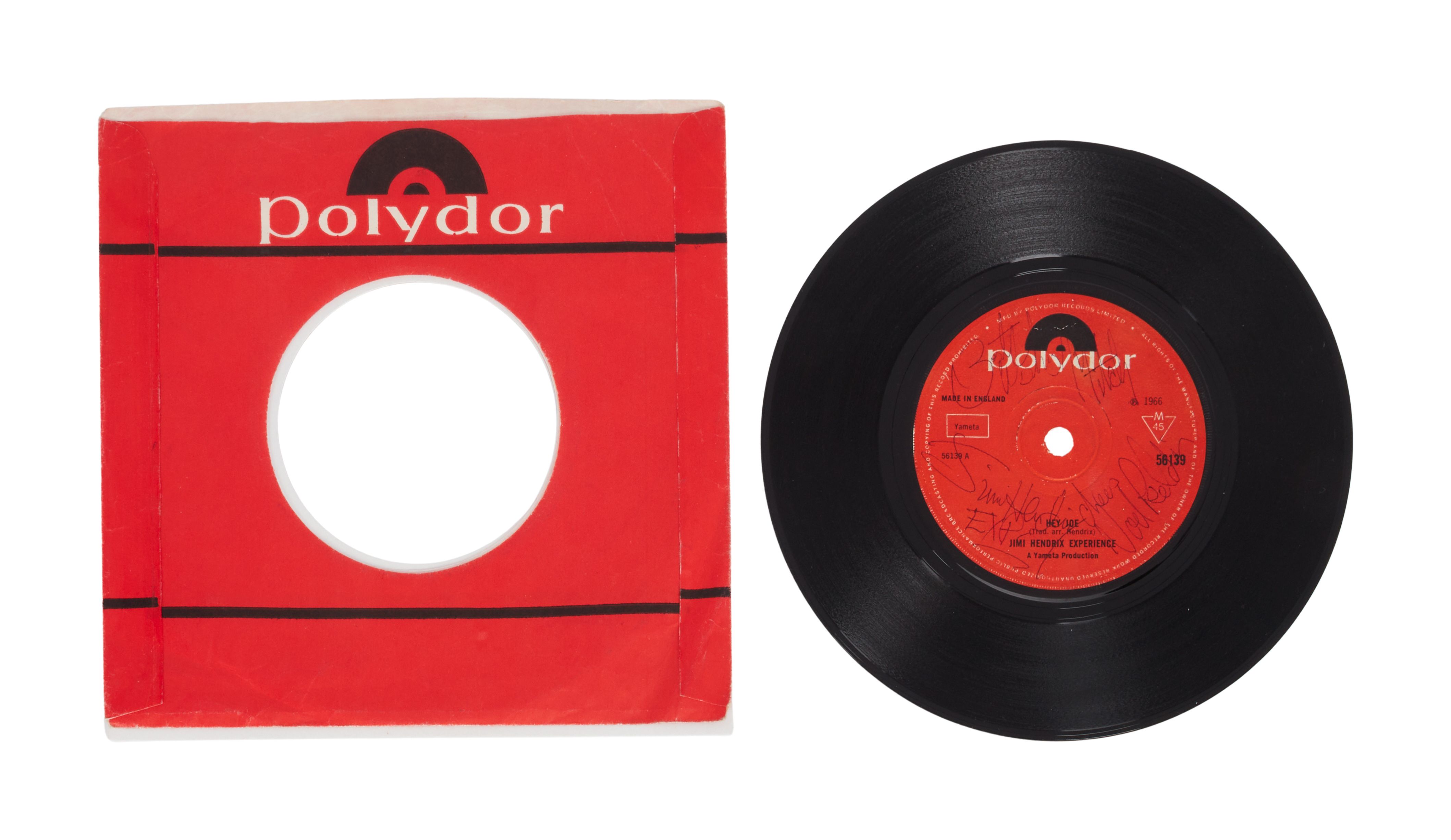 Jimi Hendrix | 1967 Band Signed "Hey Joe" Record Single (First Pressing ...
